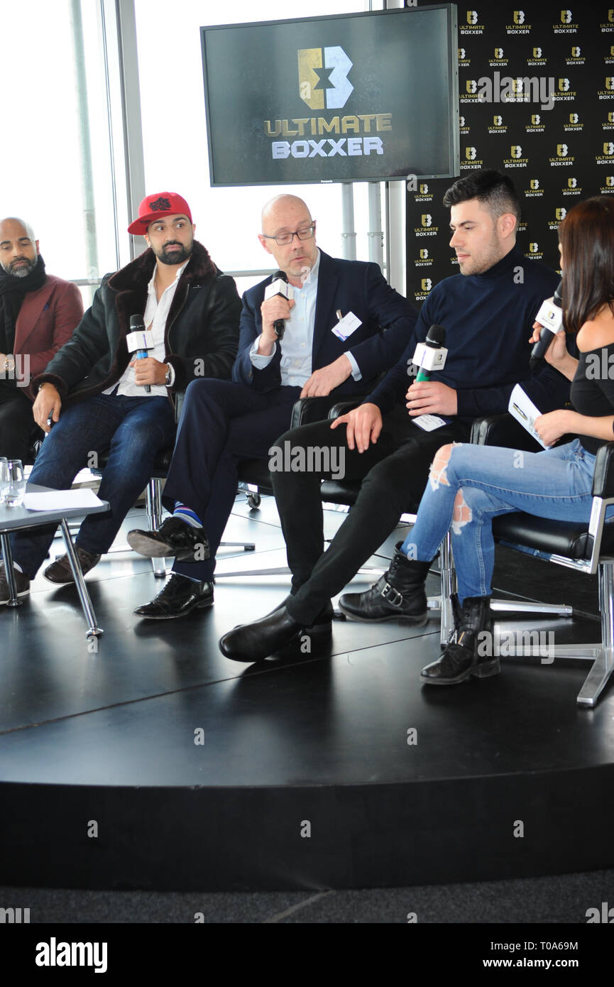Ben Shalom, Pauli Malignaggi and Steve Norris are seen during the ...