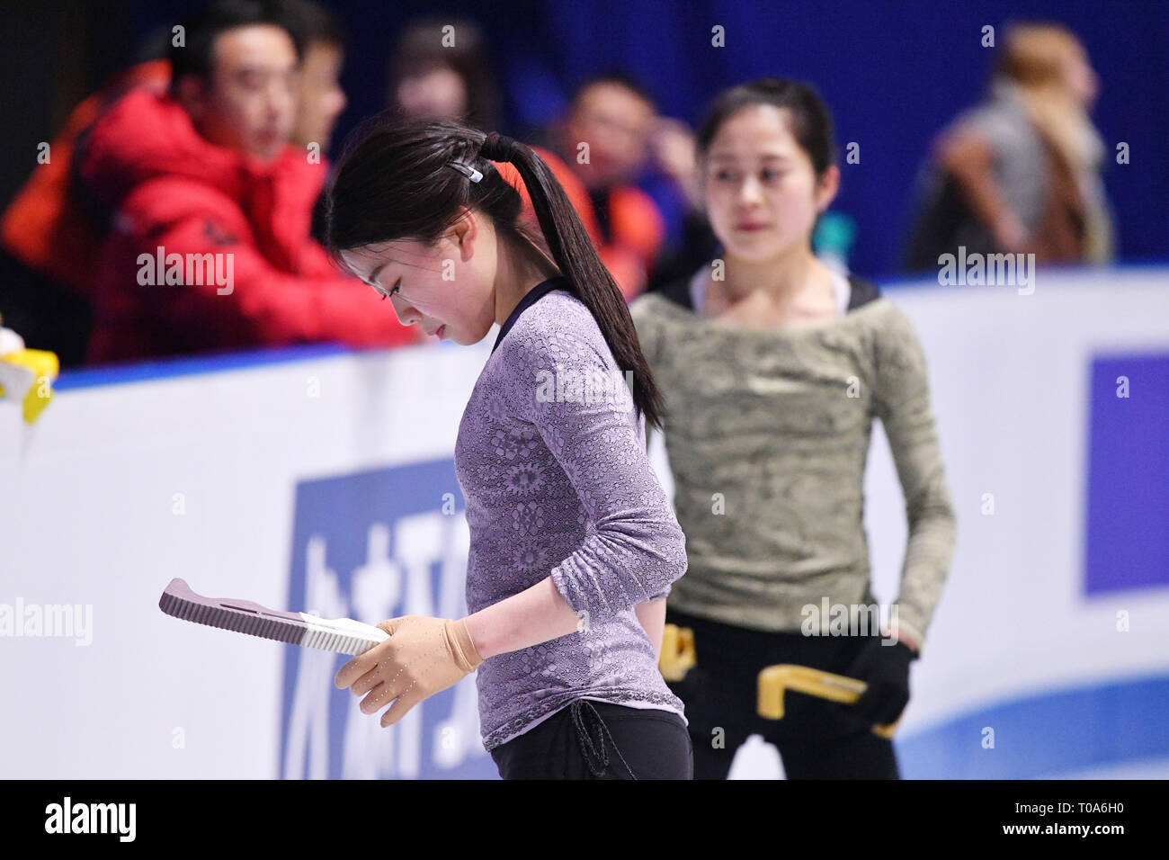 Saitama Japan 19th Mar 2019 L R Rika Kihira Satoko Miyahara