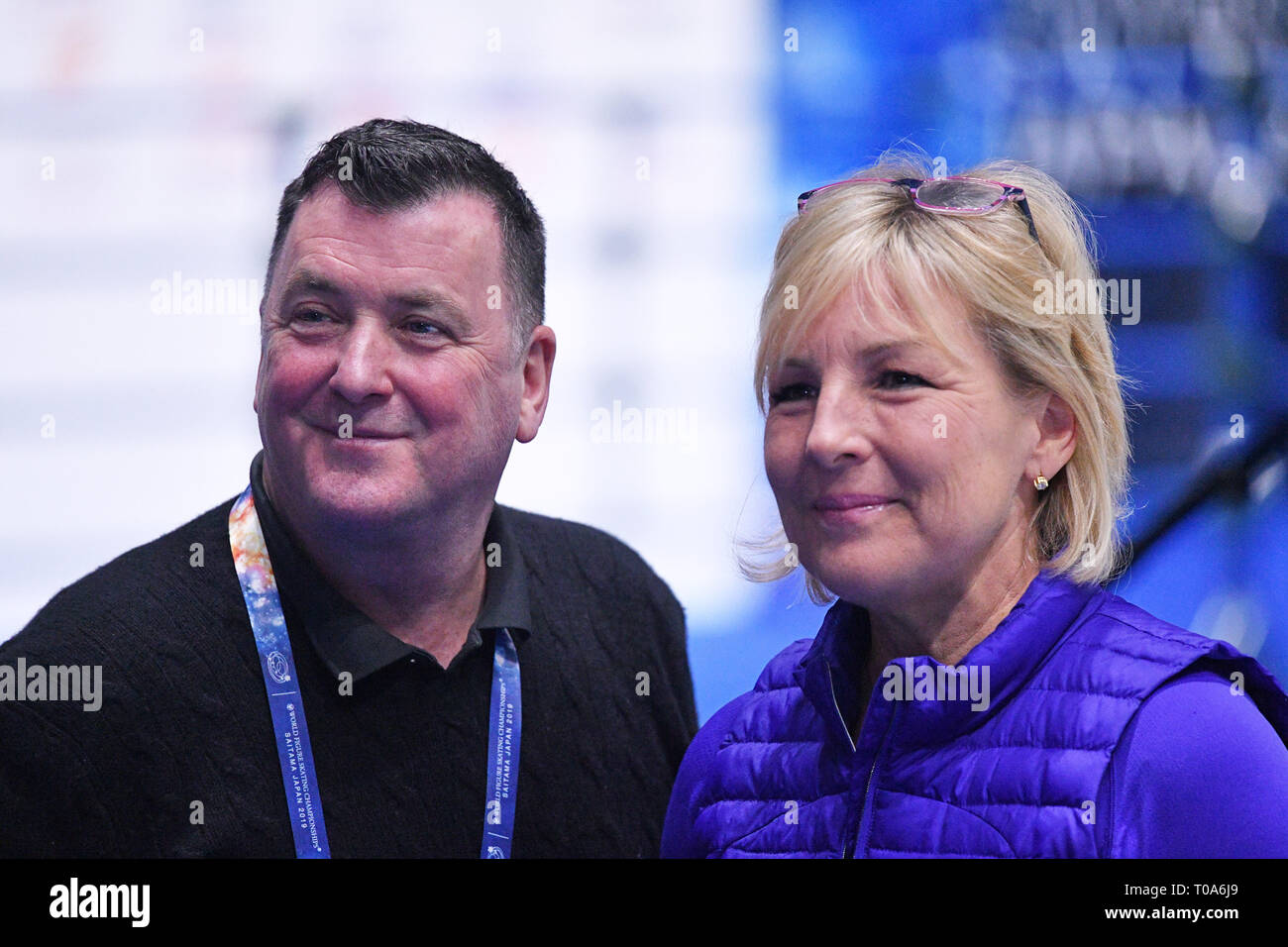 Saitama, Japan. 19th Mar, 2019. (L-R) Brian Orser, Tracy Wilson Figure ...