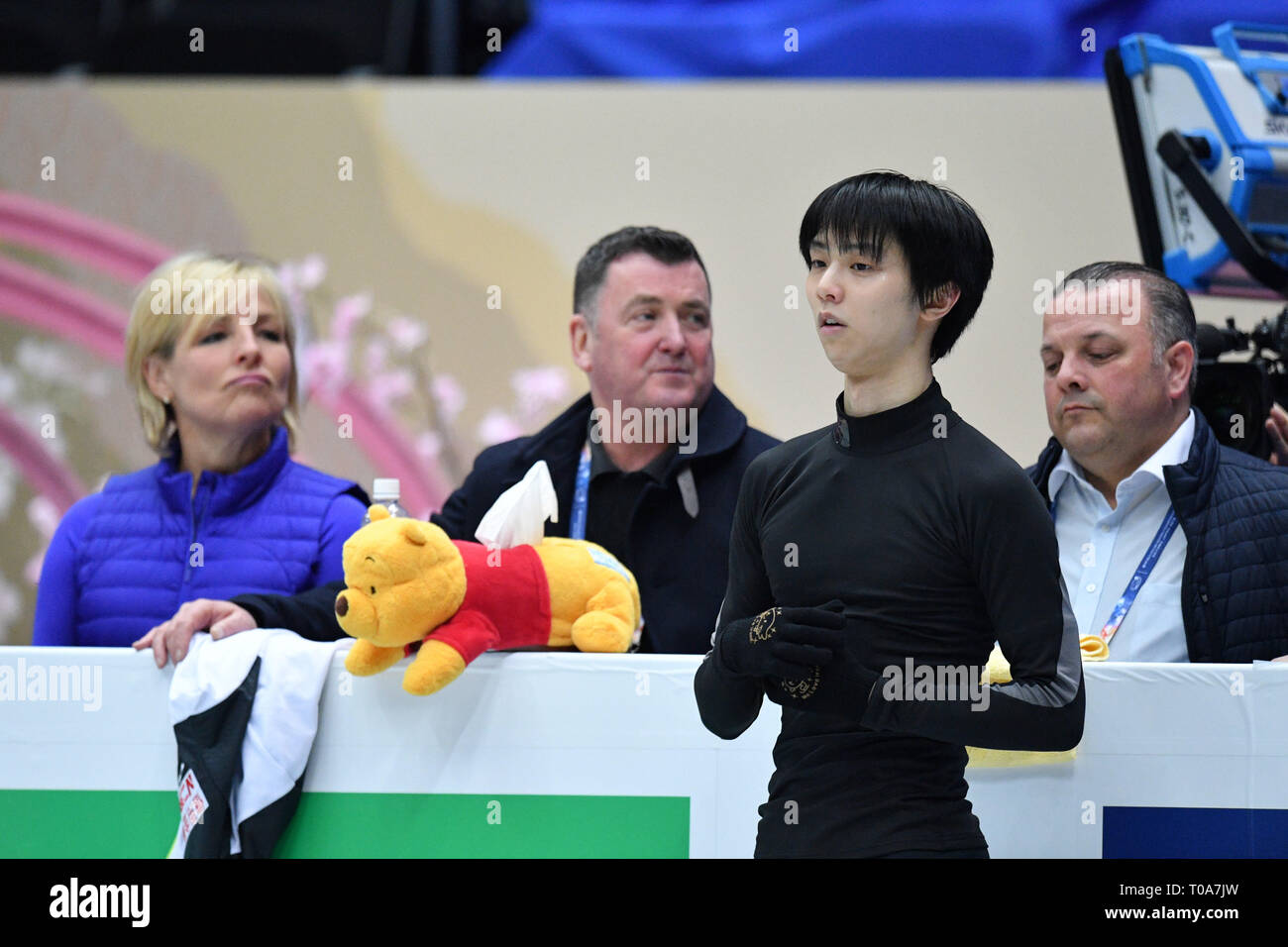 Saitama, Japan. 19th Mar, 2019. (L-R) Tracy Wilson, Brian Orser, Yuzuru ...