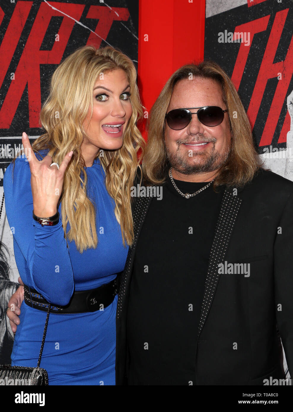 Los Angeles, Ca, USA. 18th Mar, 2019.Rain Andreani, Vince Neil, at the NETFLIX premiere of The ...