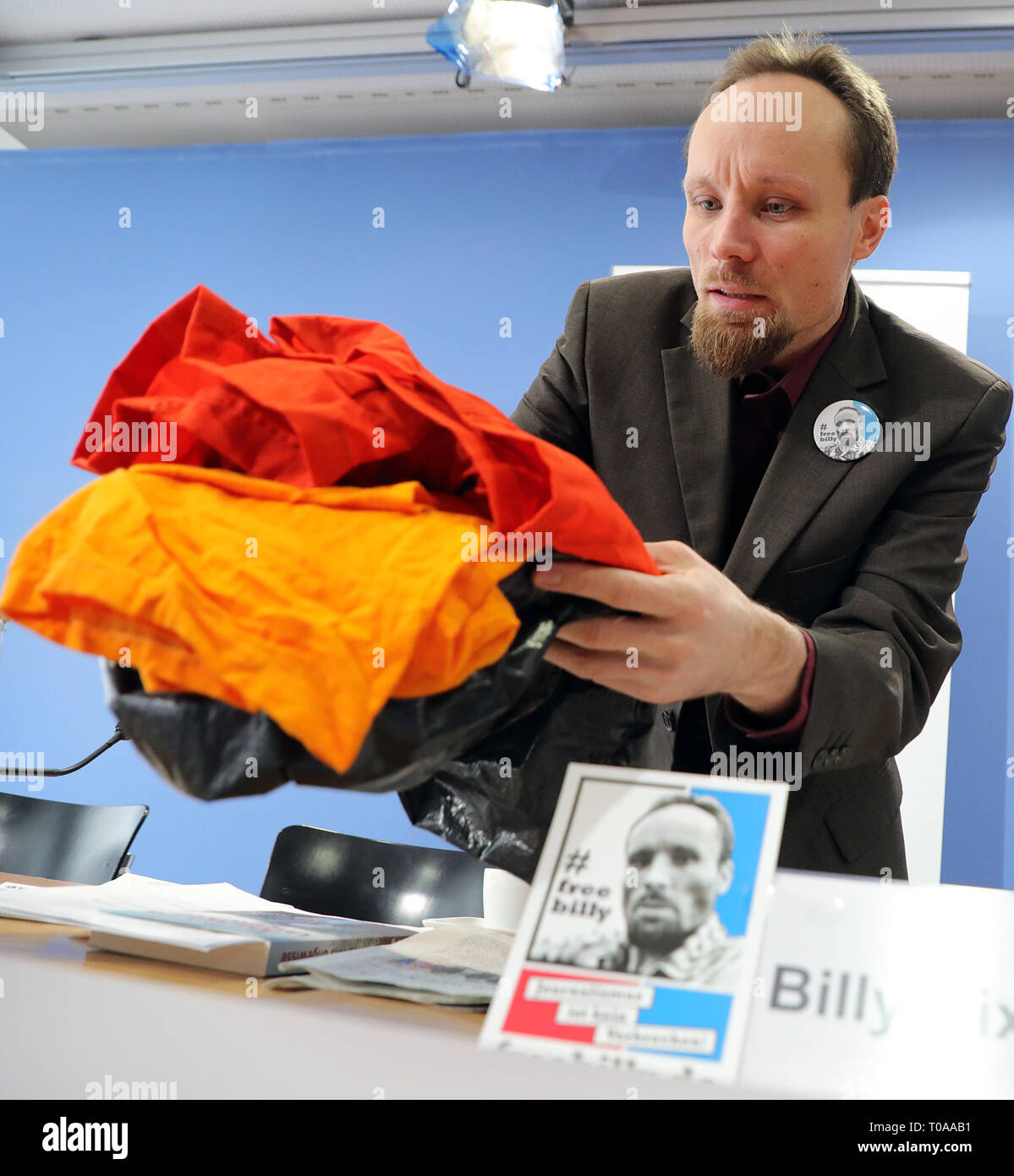 Berlin, Germany. 19th Mar, 2019. Billy Six, reporter, presented at a ...