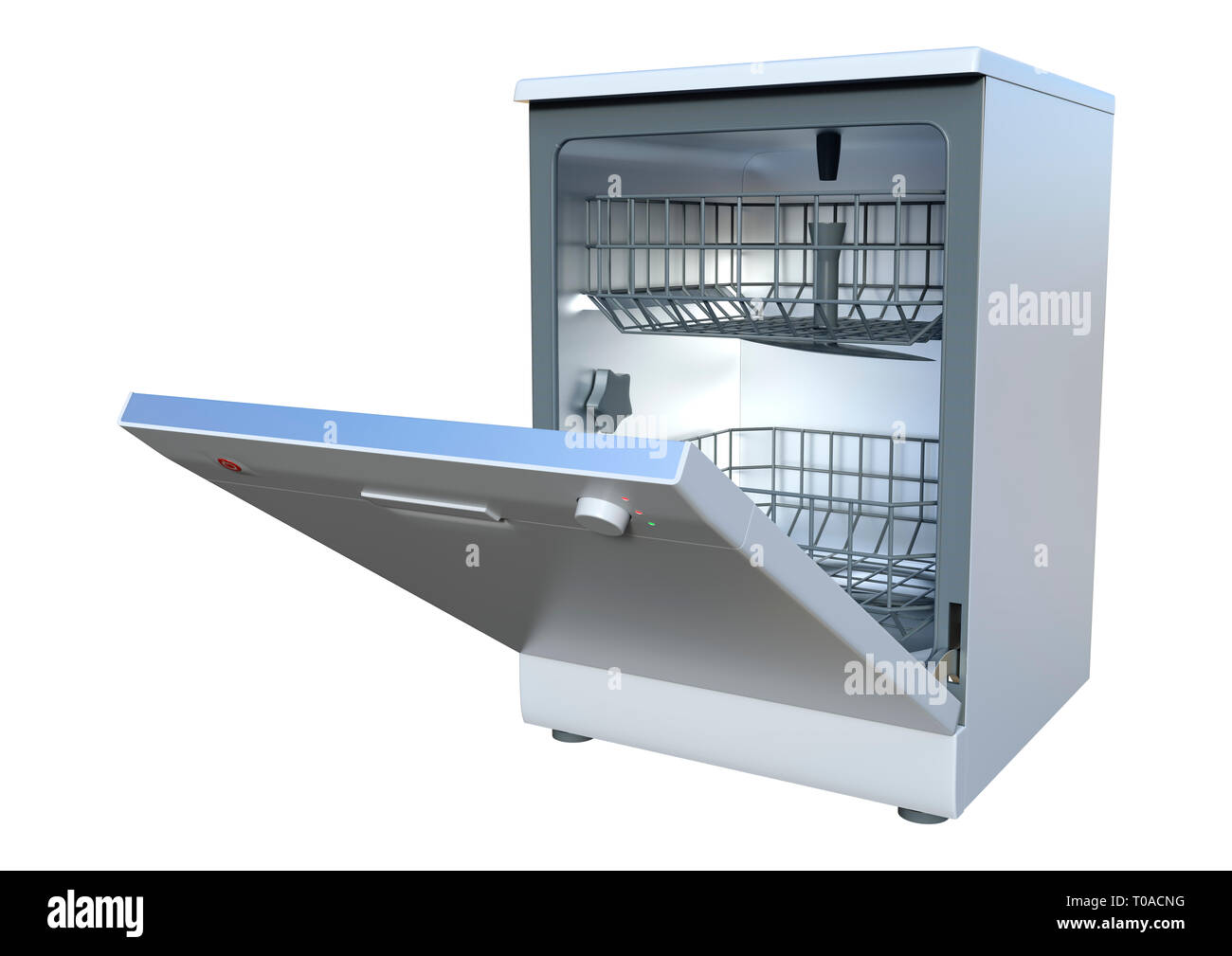 3D rendering of a dishwasher isolated on white background Stock Photo ...