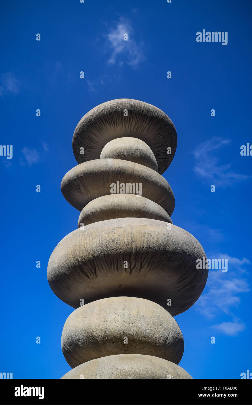 Group of stacked stones reaching up to the skies Stock Photo - Alamy