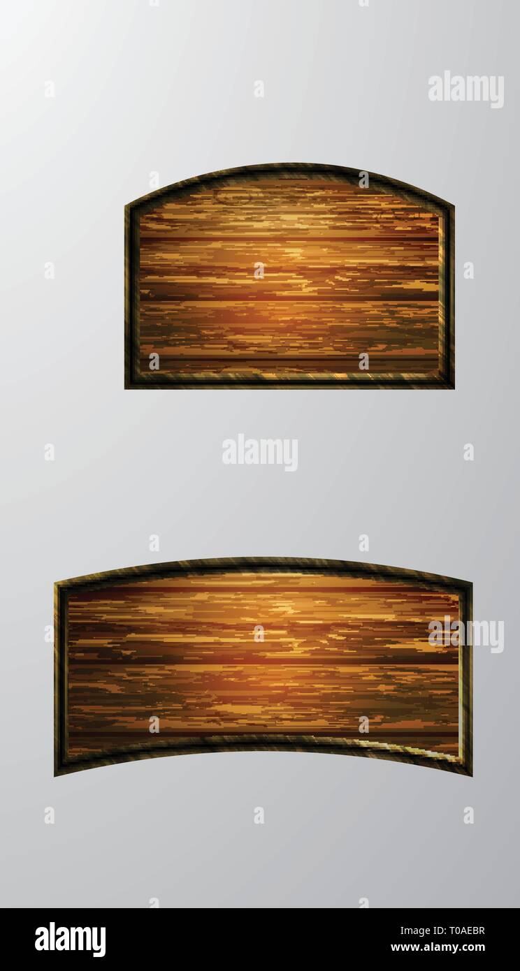 Vector realistic illustration of wooden signboard Stock Vector Image ...