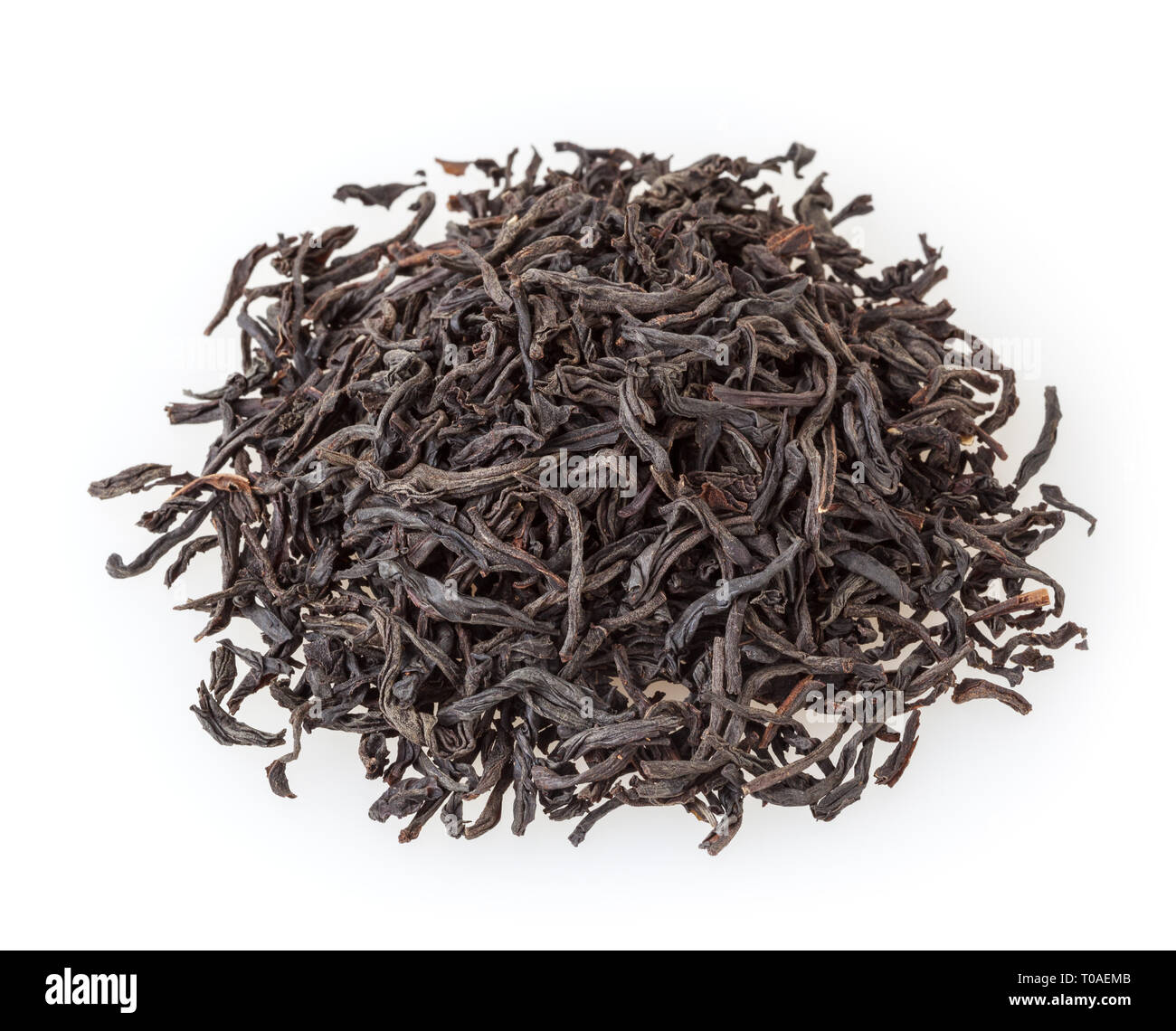 Dry black tea isolated on white background Stock Photo - Alamy