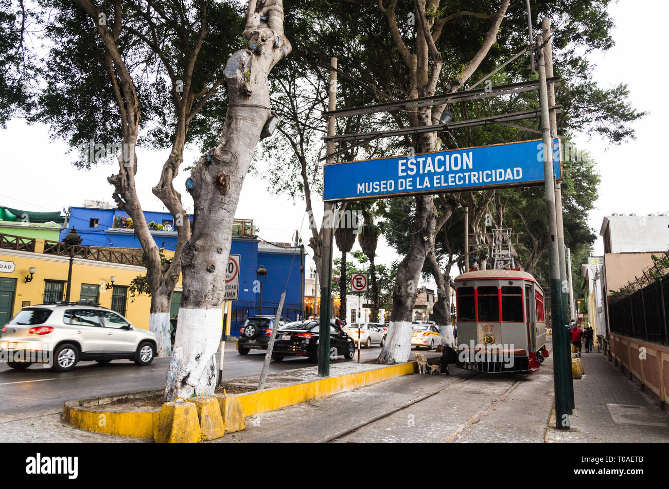 Lima, Peru January 17th, 2018 : The museum of electricity, exhibits in ...