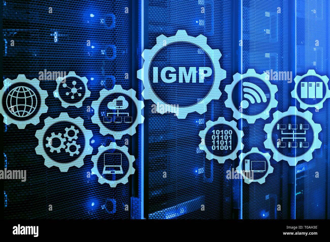 IGMP. Internet Group Management Protocol concept. Communications ...