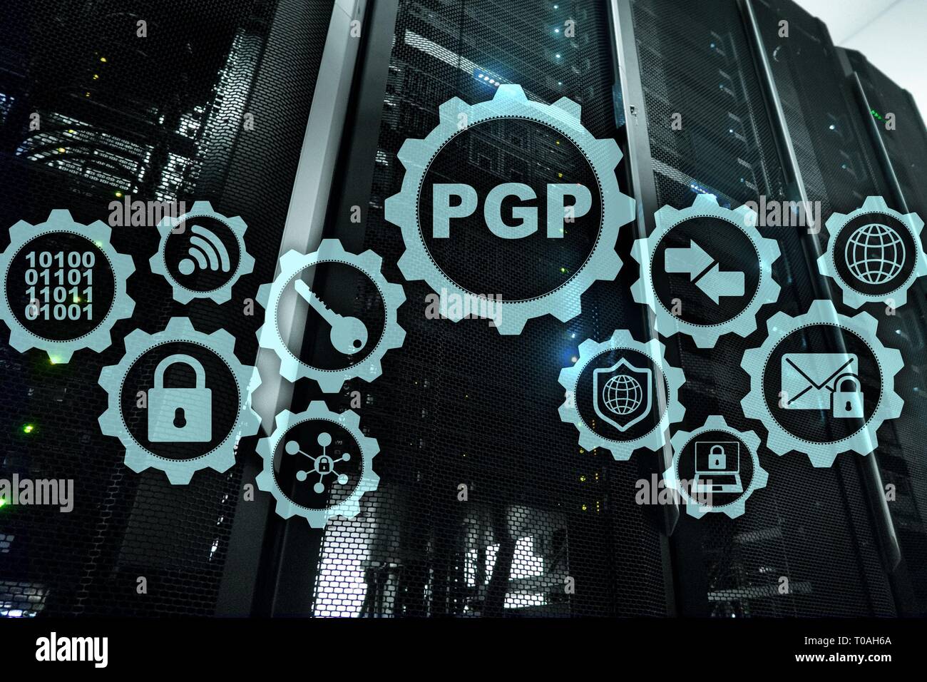 PGP. Pretty Good Privacy. Technology Encryption and Security concept ...