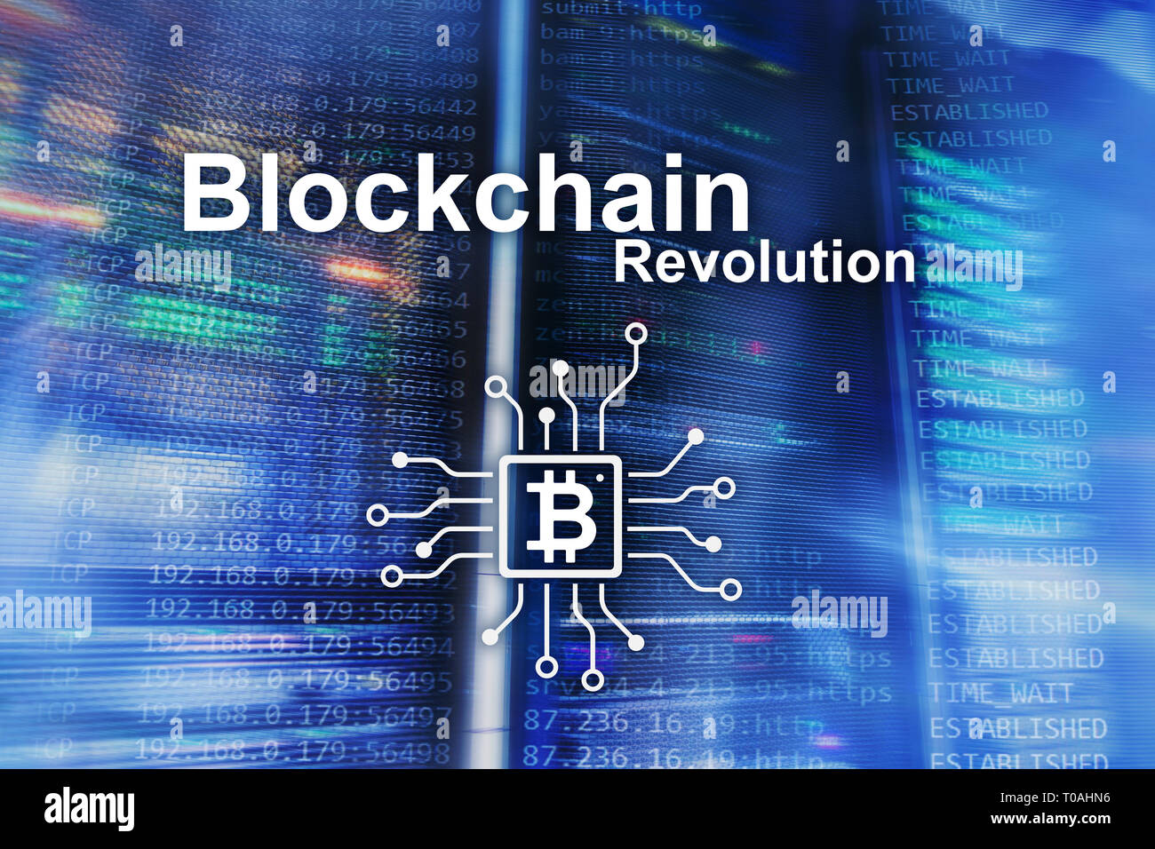 Blockchain revolution, innovation technology in modern business Stock ...