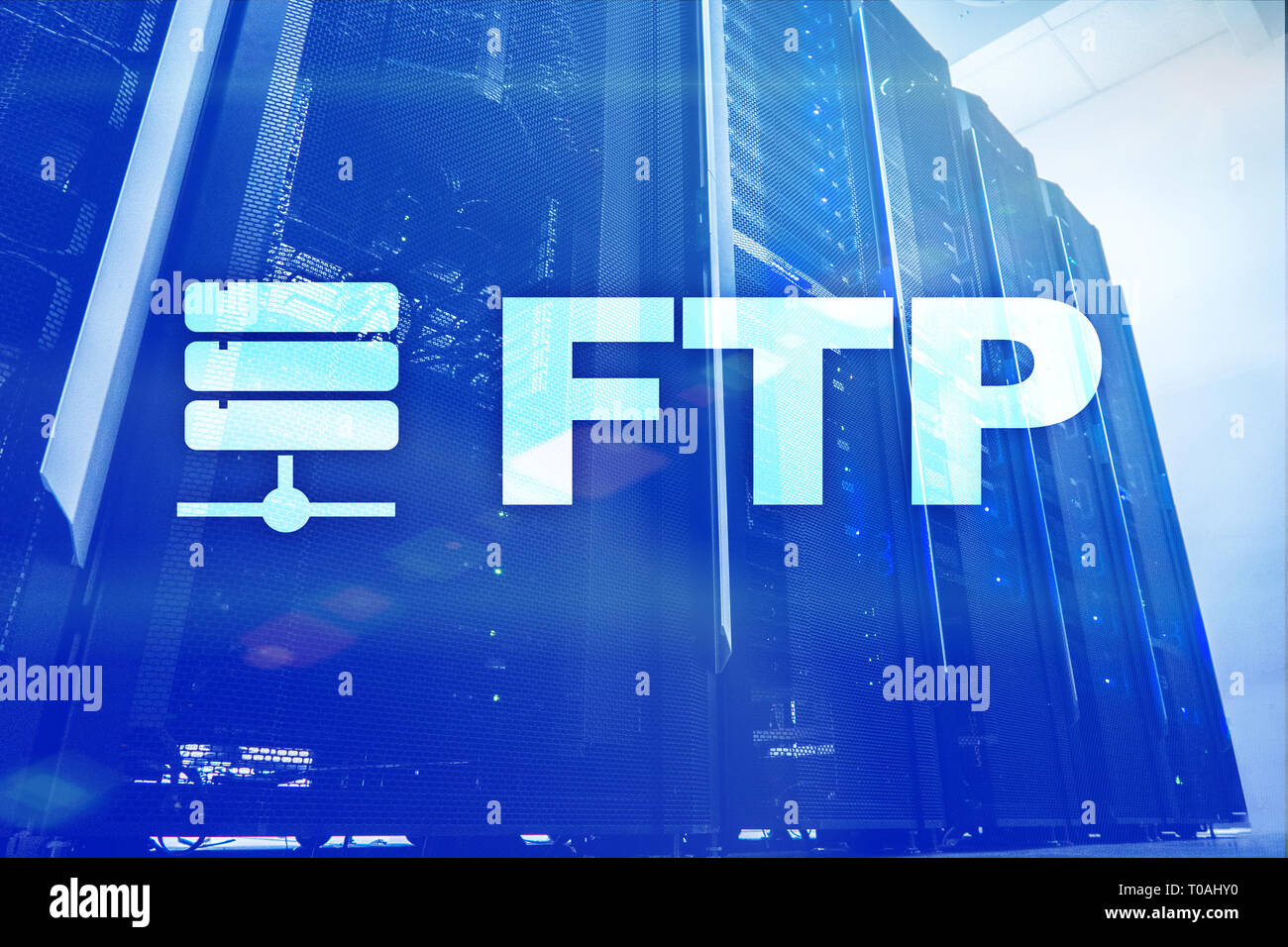 FTP - File transfer protocol. Internet and communication technology ...