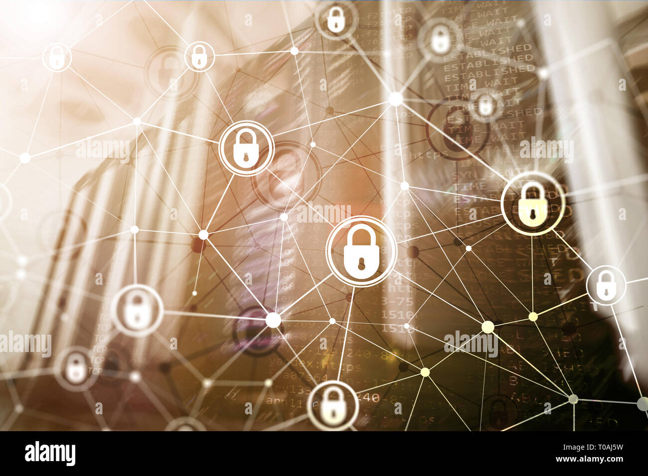 Cyber security, information privacy, data protection concept on modern ...