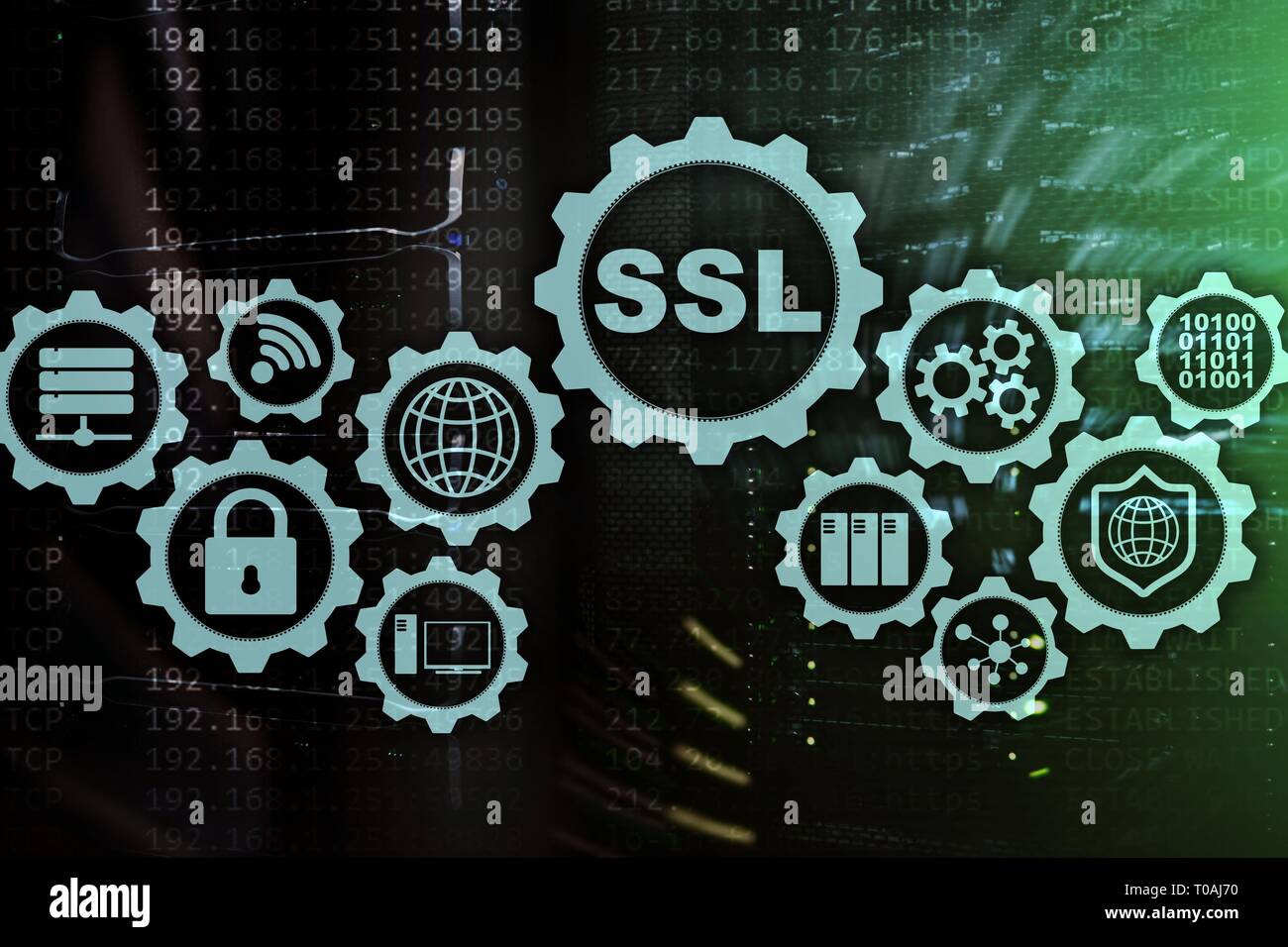 Ssl server background hi-res stock photography and images - Alamy