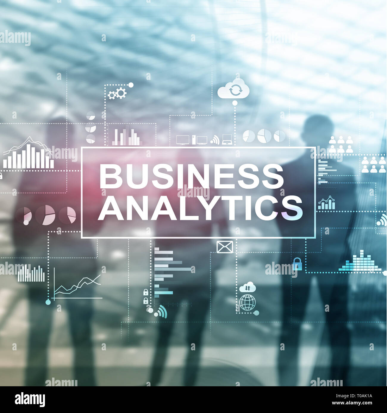 Business analytics concept on double exposure background Stock Photo ...