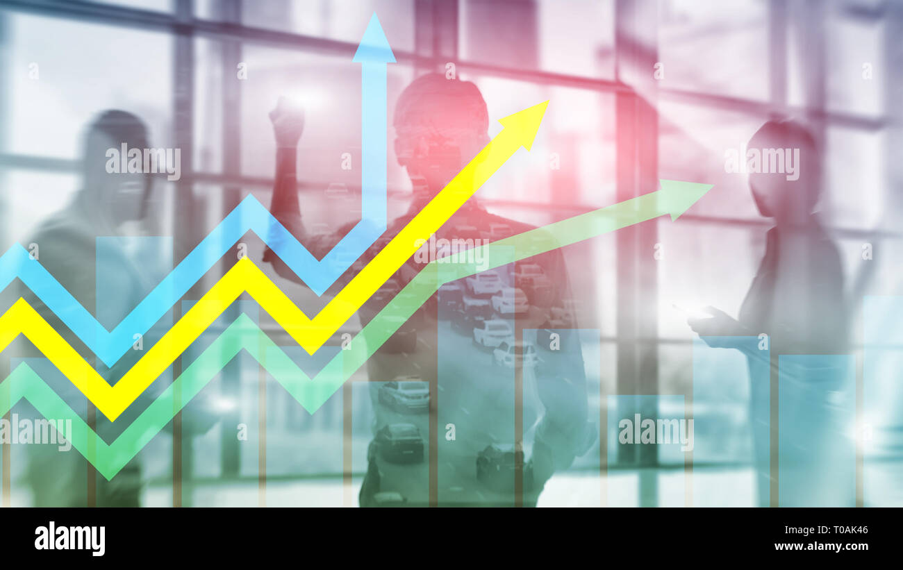 Financial growth arrows graph. Investment and trading concept Stock ...