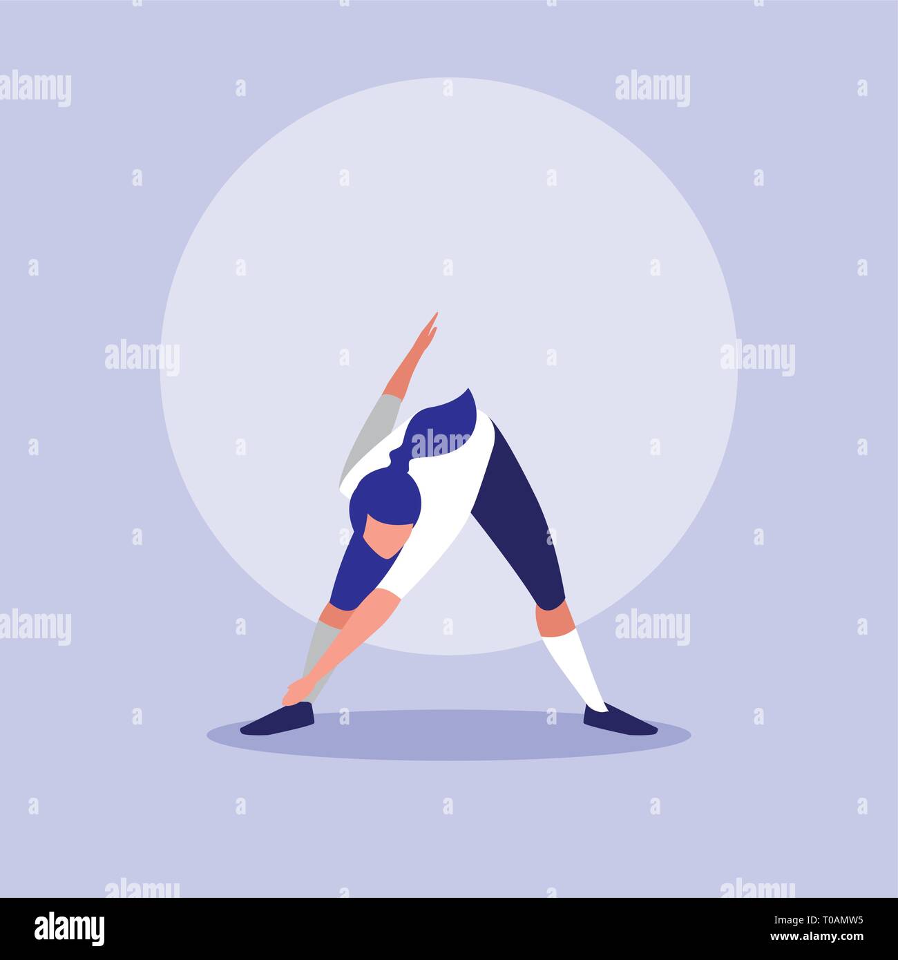 young woman performing exercise character vector illustration design ...