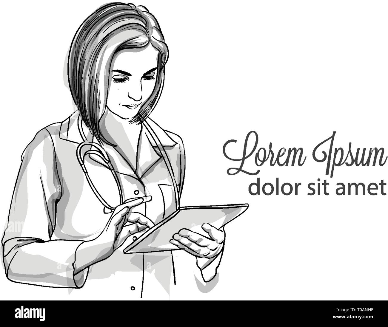 Medical scientist portrait Stock Vector Images - Alamy