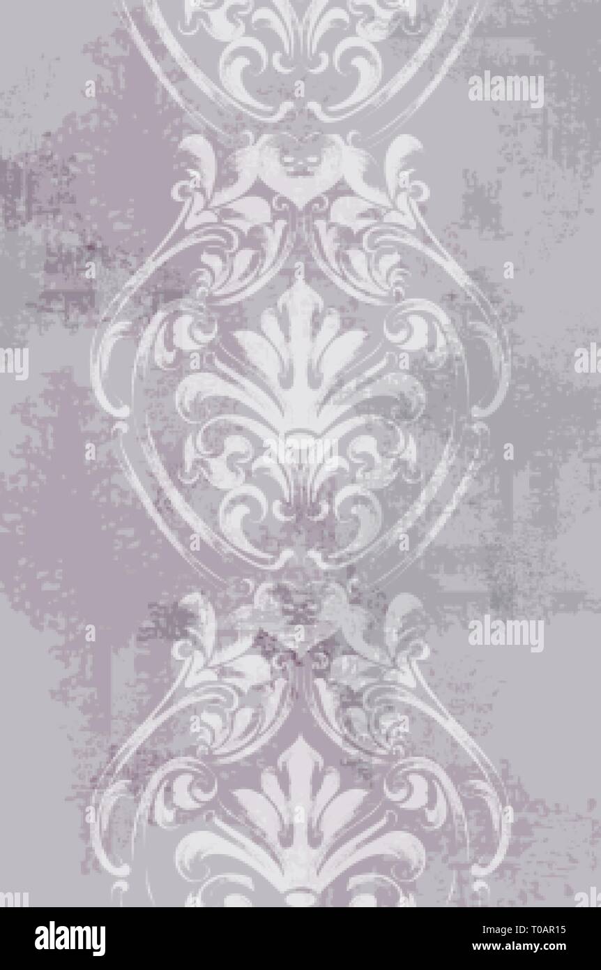 Baroque texture pattern Vector. Floral ornament decoration. Victorian ...
