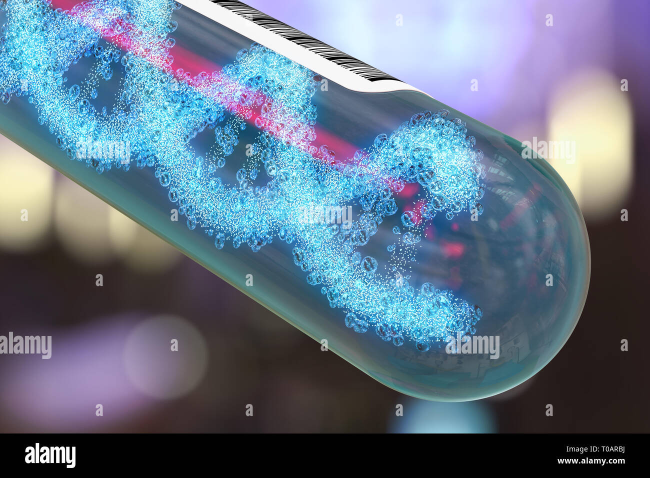 Biotechnology, DNA research concept. 3D rendering Stock Photo - Alamy