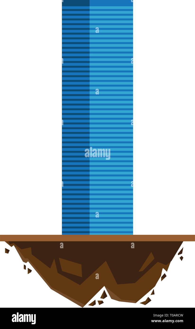 urban building in terrain ground vector illustration design Stock ...