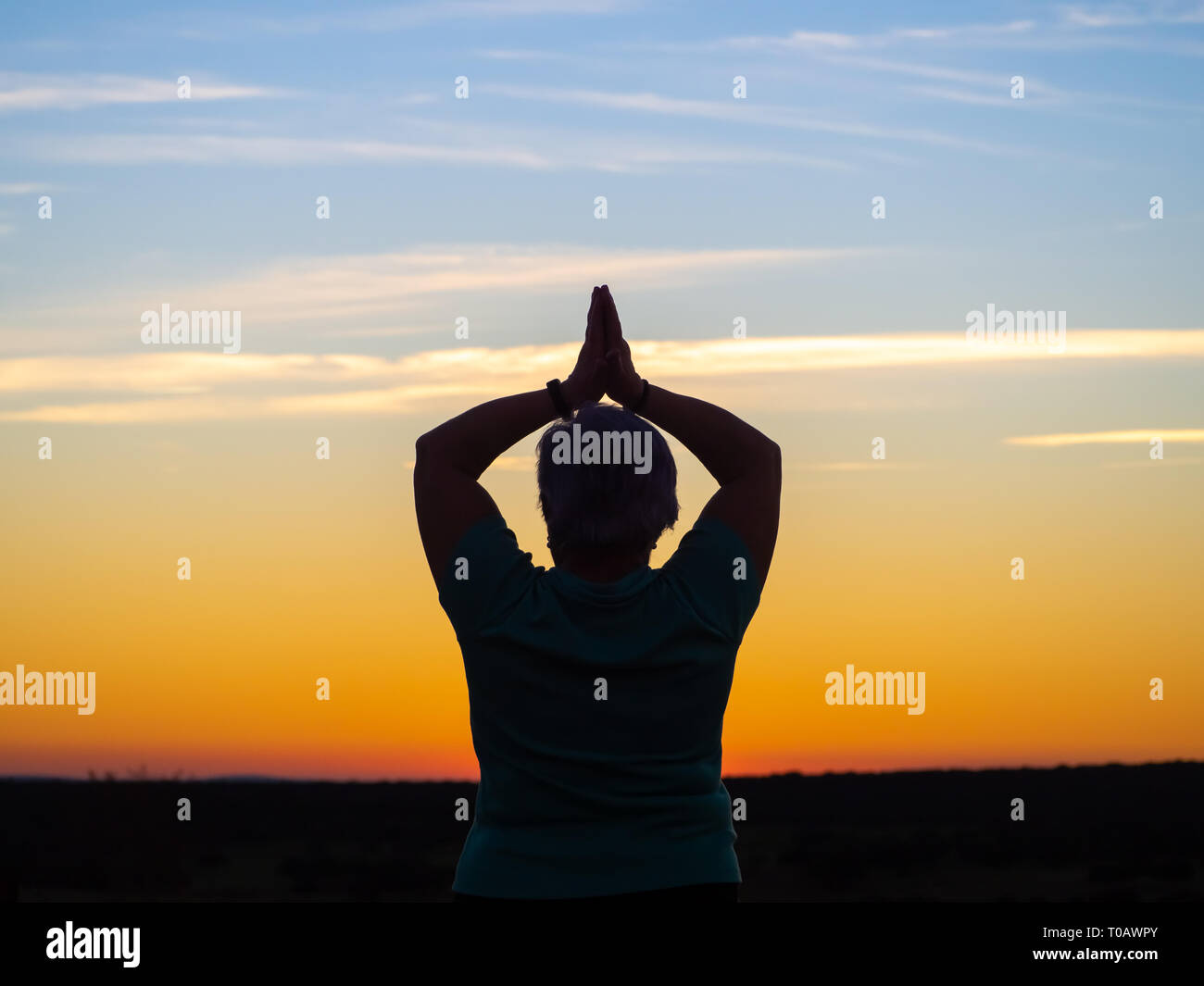 Breathing health senior woman hi-res stock photography and images - Alamy