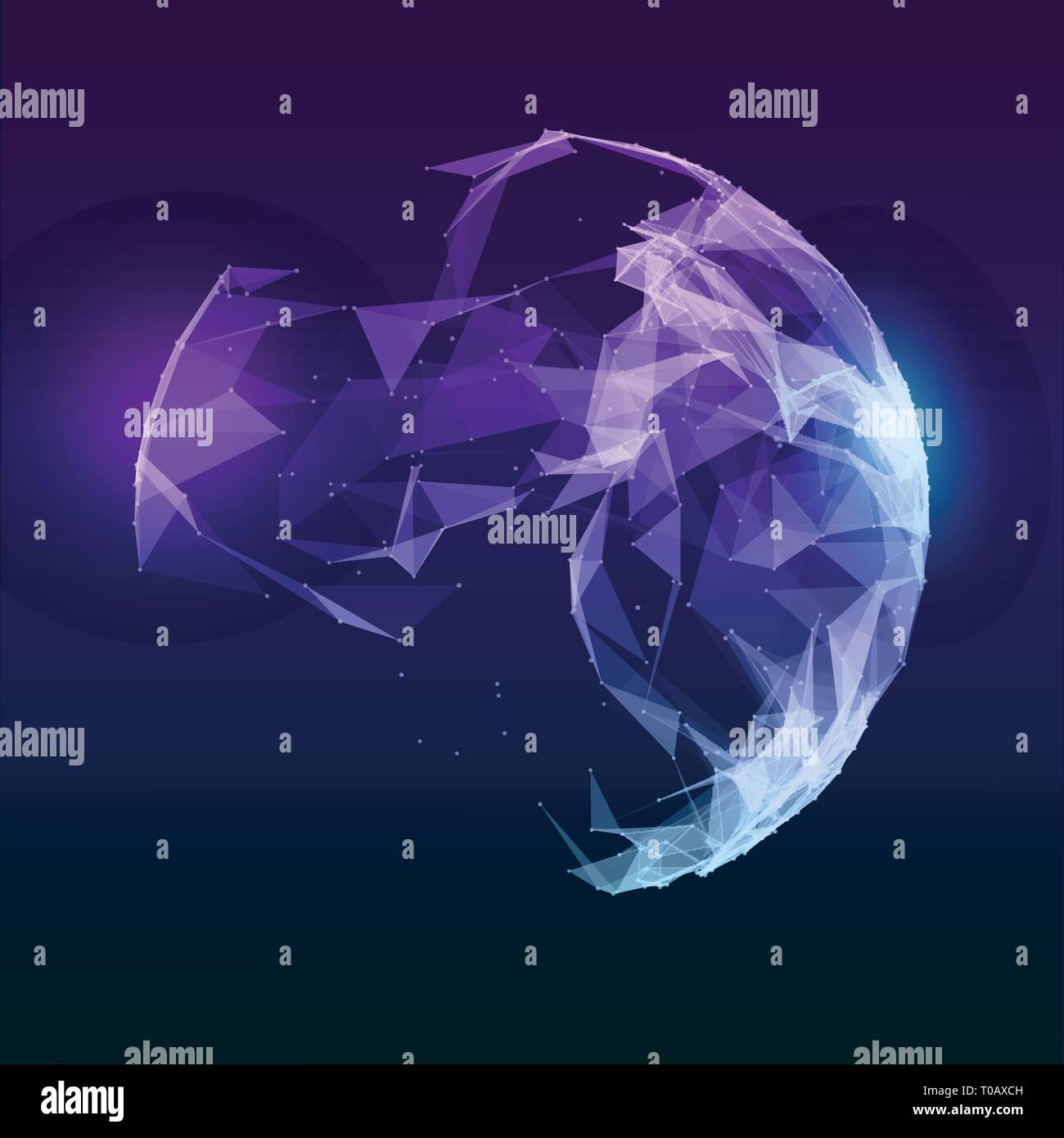 Abstract vector music sphere. Futuristic techno background. Background ...