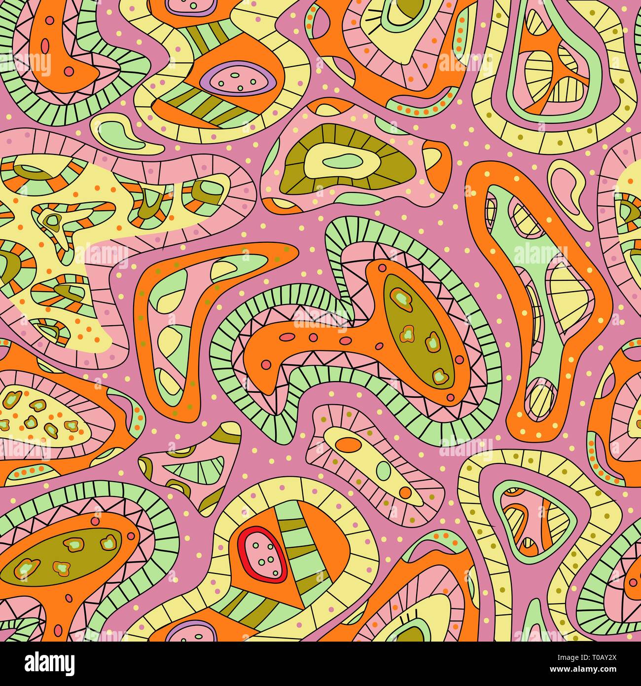 Ethnic Abstract Seamless Pattern With African Print Vector