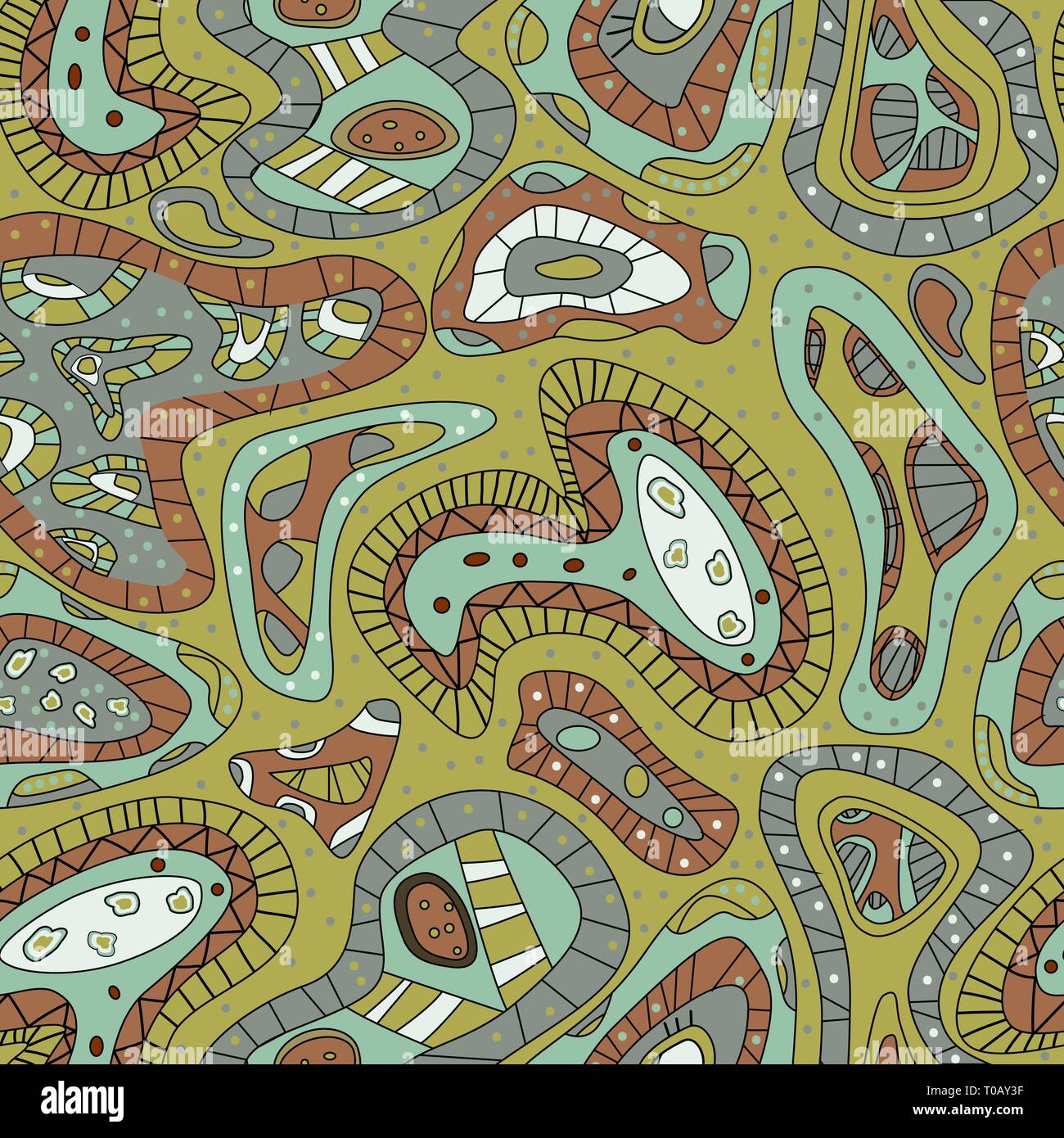 ethnic abstract seamless pattern with african print. Vector ...