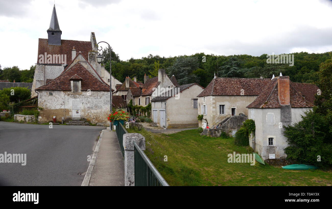 Angles sur l'Anglin, France Stock Photo - Alamy