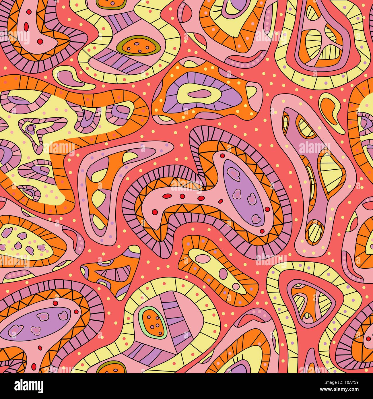 Ethnic Abstract Seamless Pattern With African Print Vector
