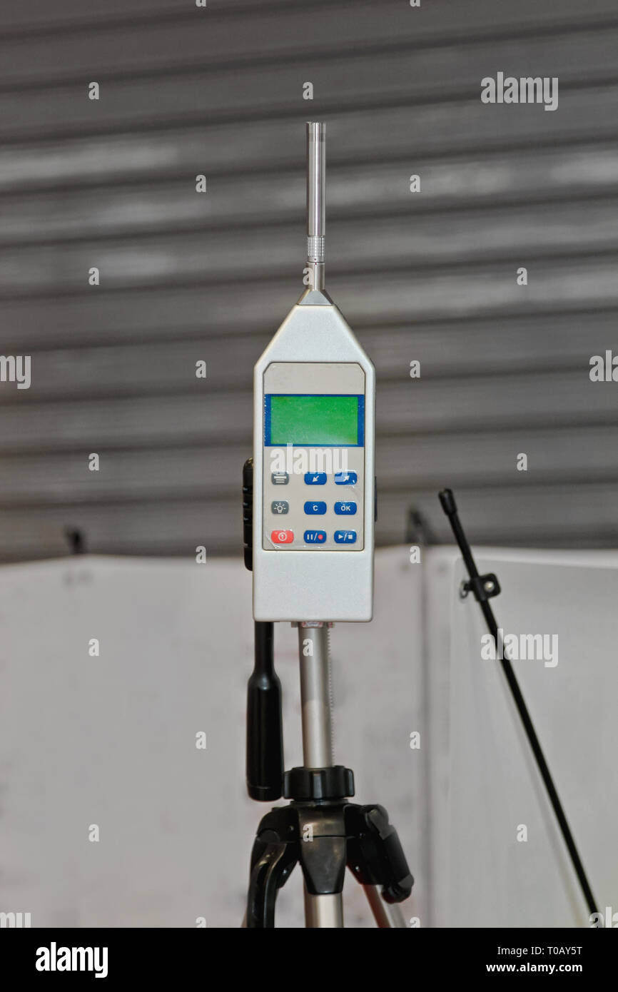 Sound Level Meter and Noise Pollution Analyzer Stock Photo - Alamy
