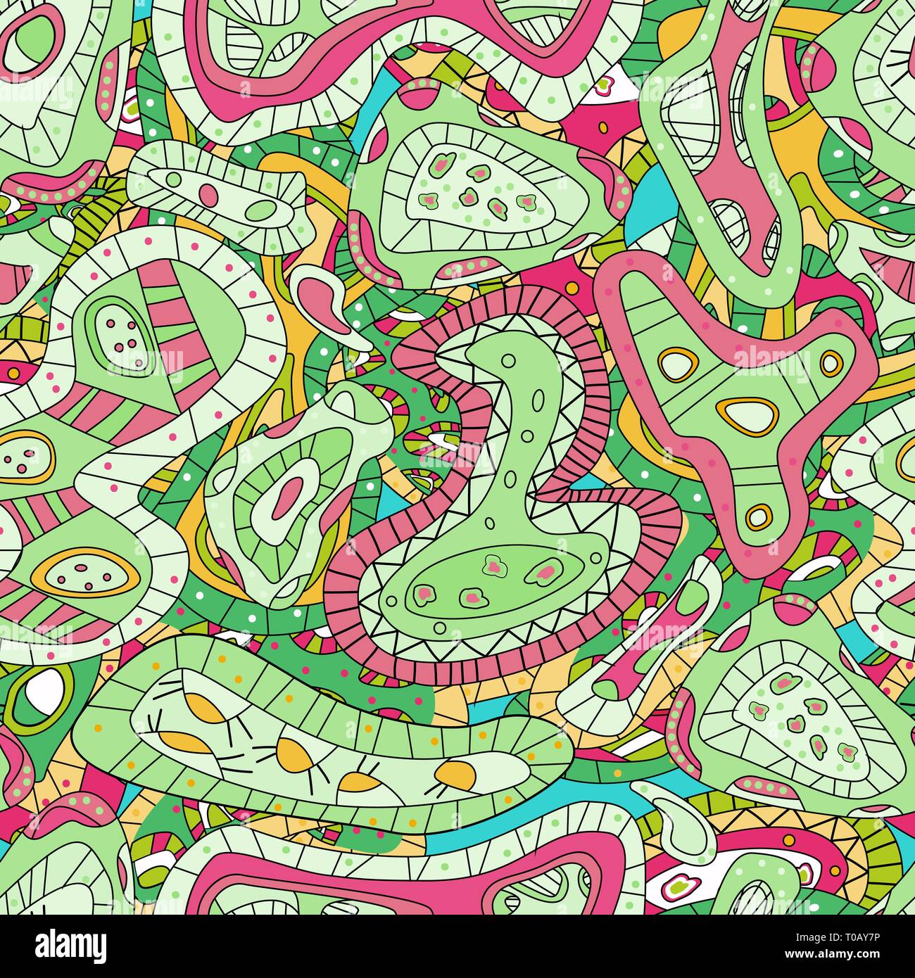 ethnic abstract seamless pattern with african print. Vector ...