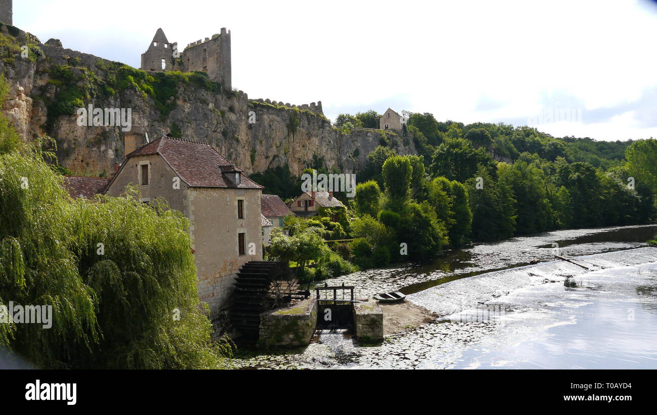 Angles sur l'Anglin, France Stock Photo - Alamy