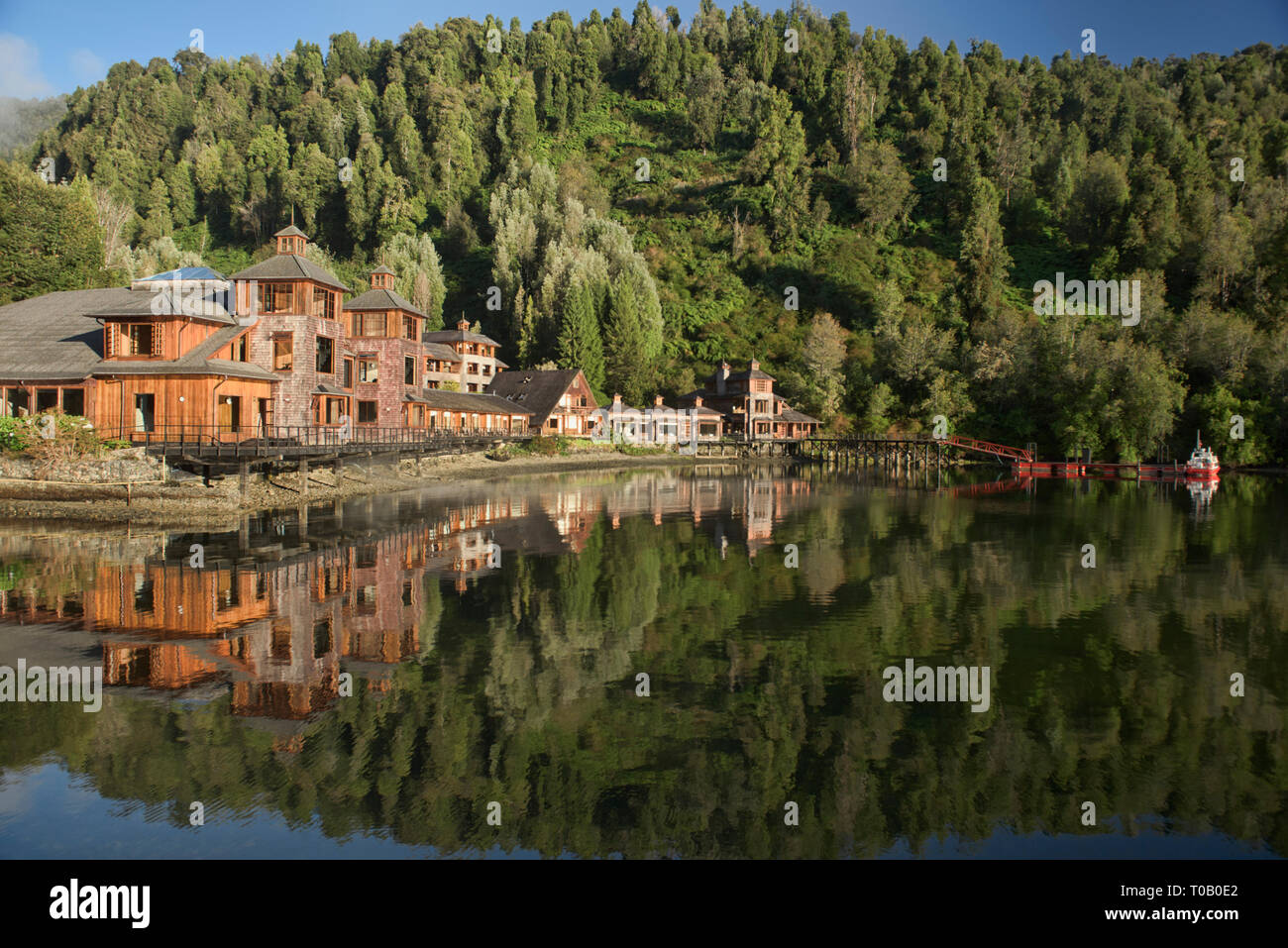 The gorgeous Puyuhuapi Lodge in the Ventisquero Sound, Patagonia, Aysen ...
