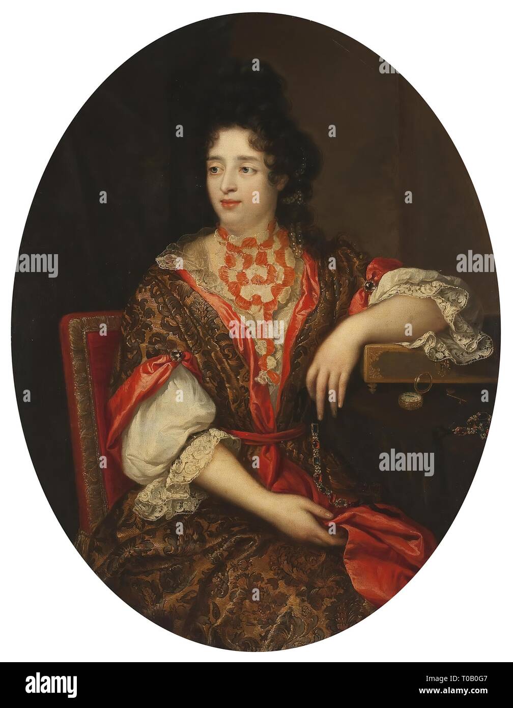 'Portarait of Lady-in-Waiting'. France, End of 17th Century. Dimensions ...