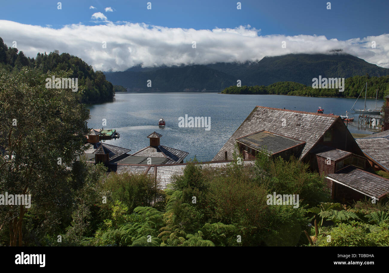 The gorgeous Puyuhuapi Lodge in the Ventisquero Sound, Patagonia, Aysen ...