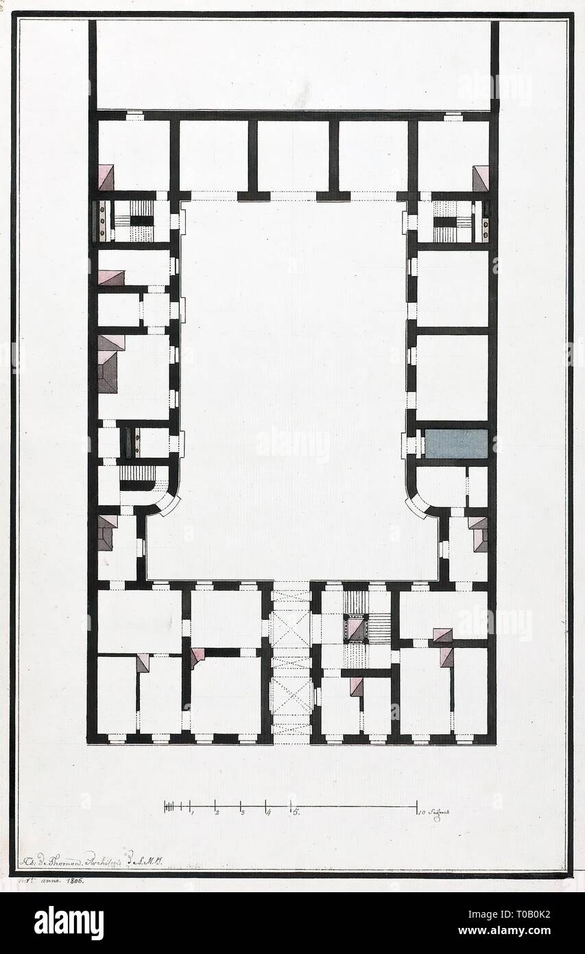 'Coaching Inn. Design for 9 Axes. Plan of the First Floor'. 1806 ...