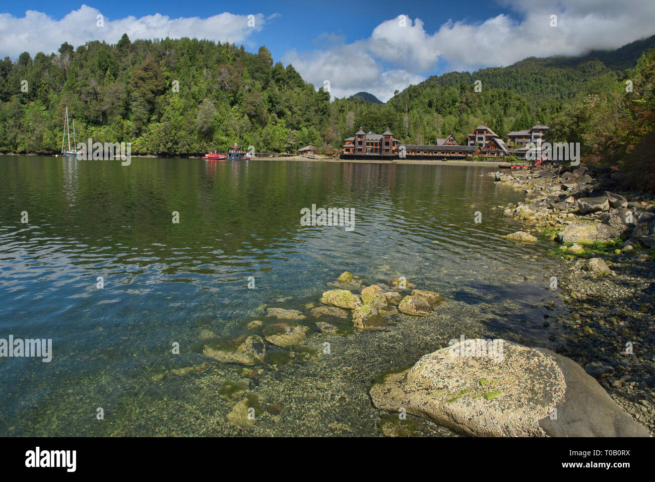 The gorgeous Puyuhuapi Lodge in the Ventisquero Sound, Patagonia, Aysen ...