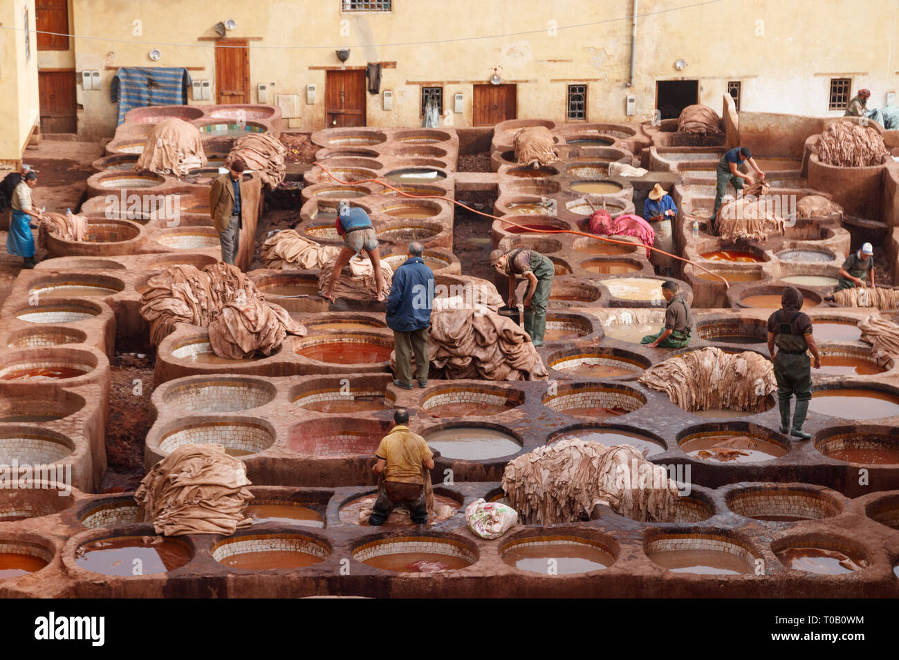 Leather dyeing hi-res stock photography and images - Alamy