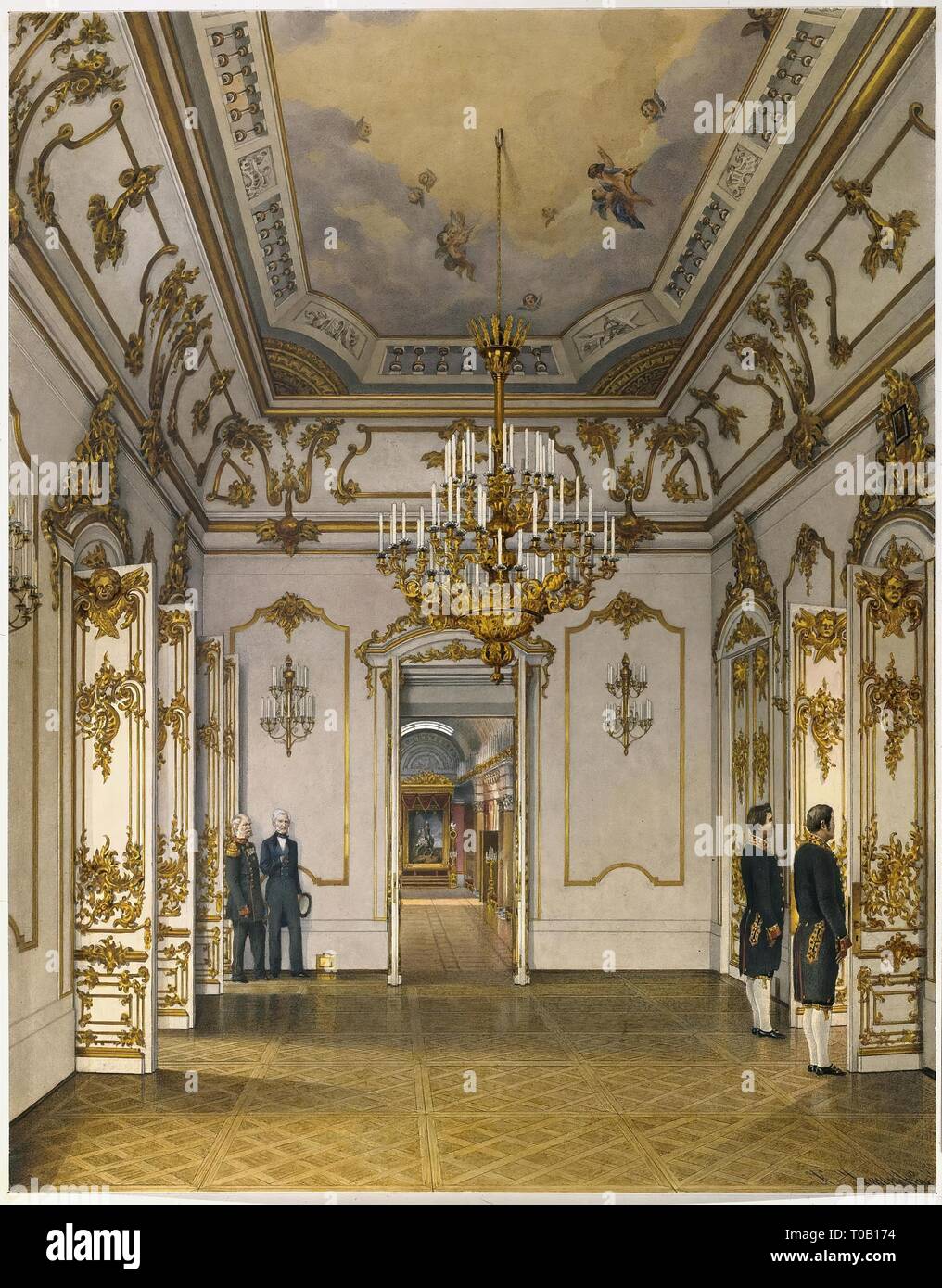 'Interiors of the Winter Palace. The Cathedral Vestibule Antechurch ...