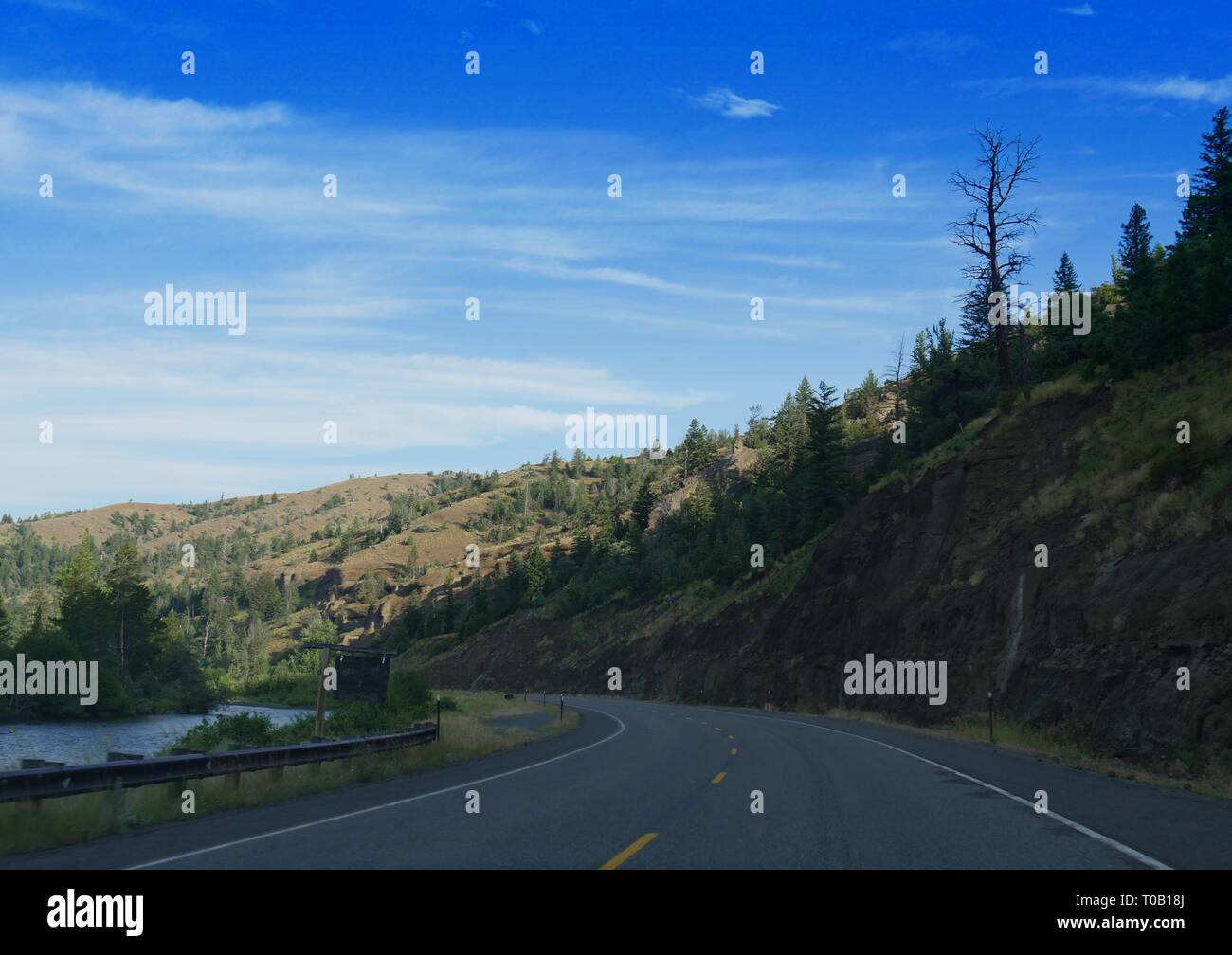 Driving around yellowstone park hi-res stock photography and images - Alamy