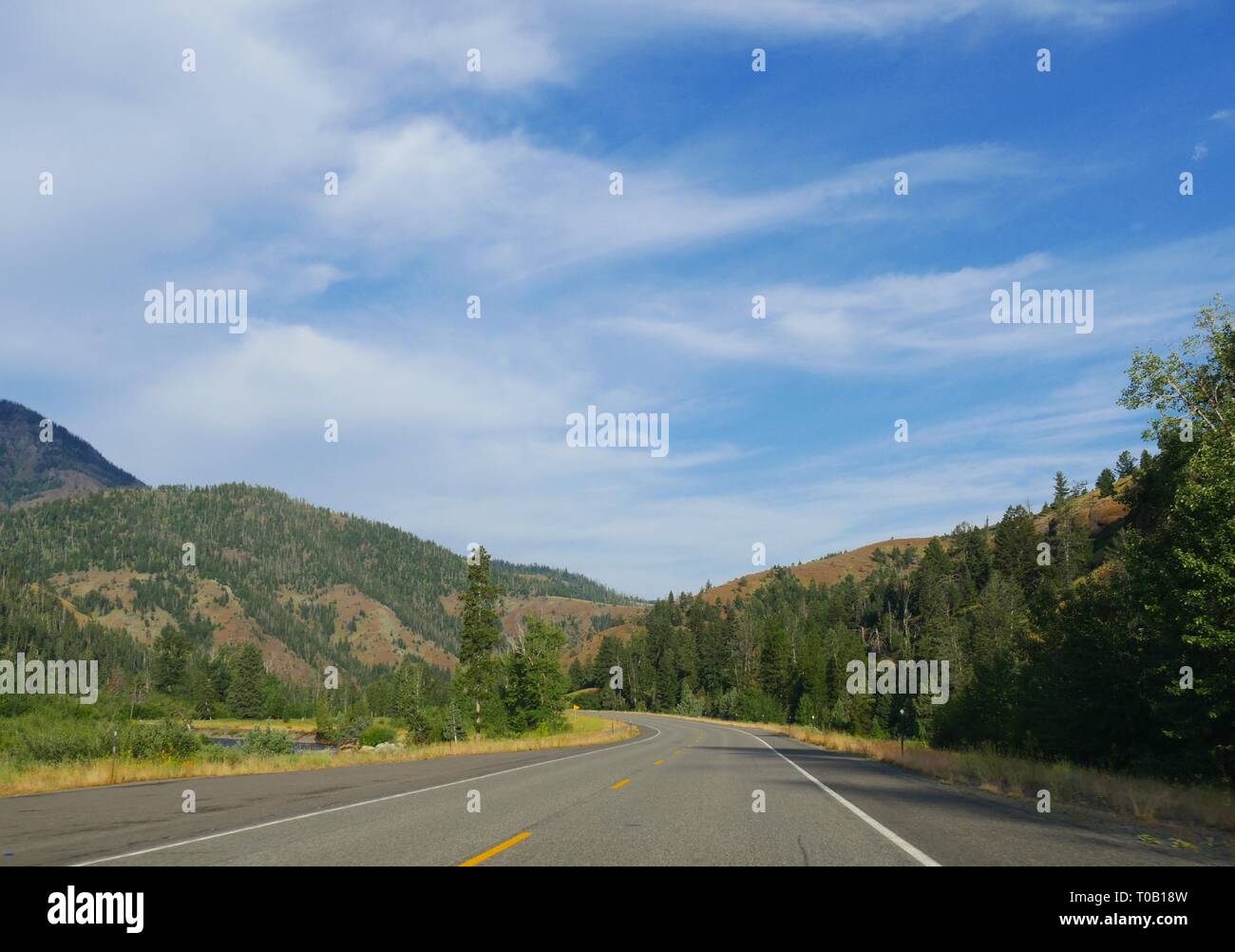 Driving around yellowstone park hi-res stock photography and images - Alamy