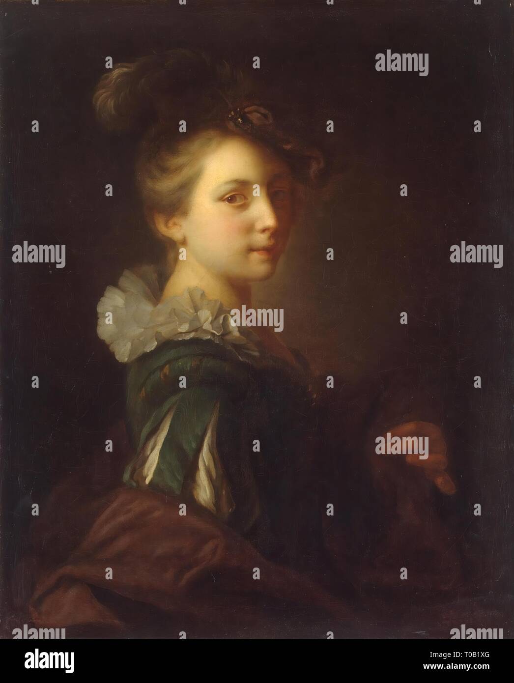 'Young Woman in the Atrical Costume'. France, 1730s. Dimensions: 74x59 ...