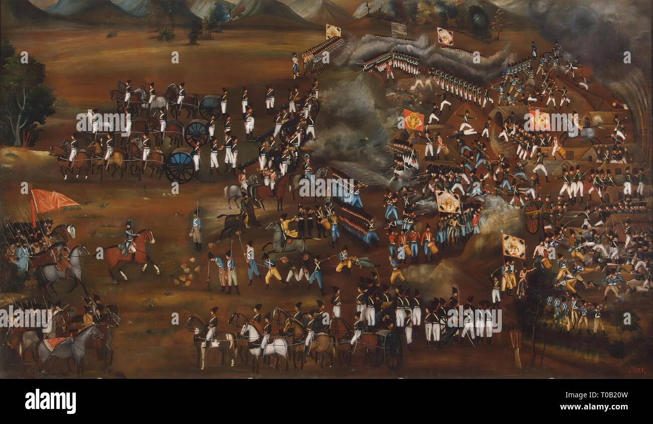 'Battle Between Persians and Russians'. Iran, Circa 1815/1816. Qajar ...