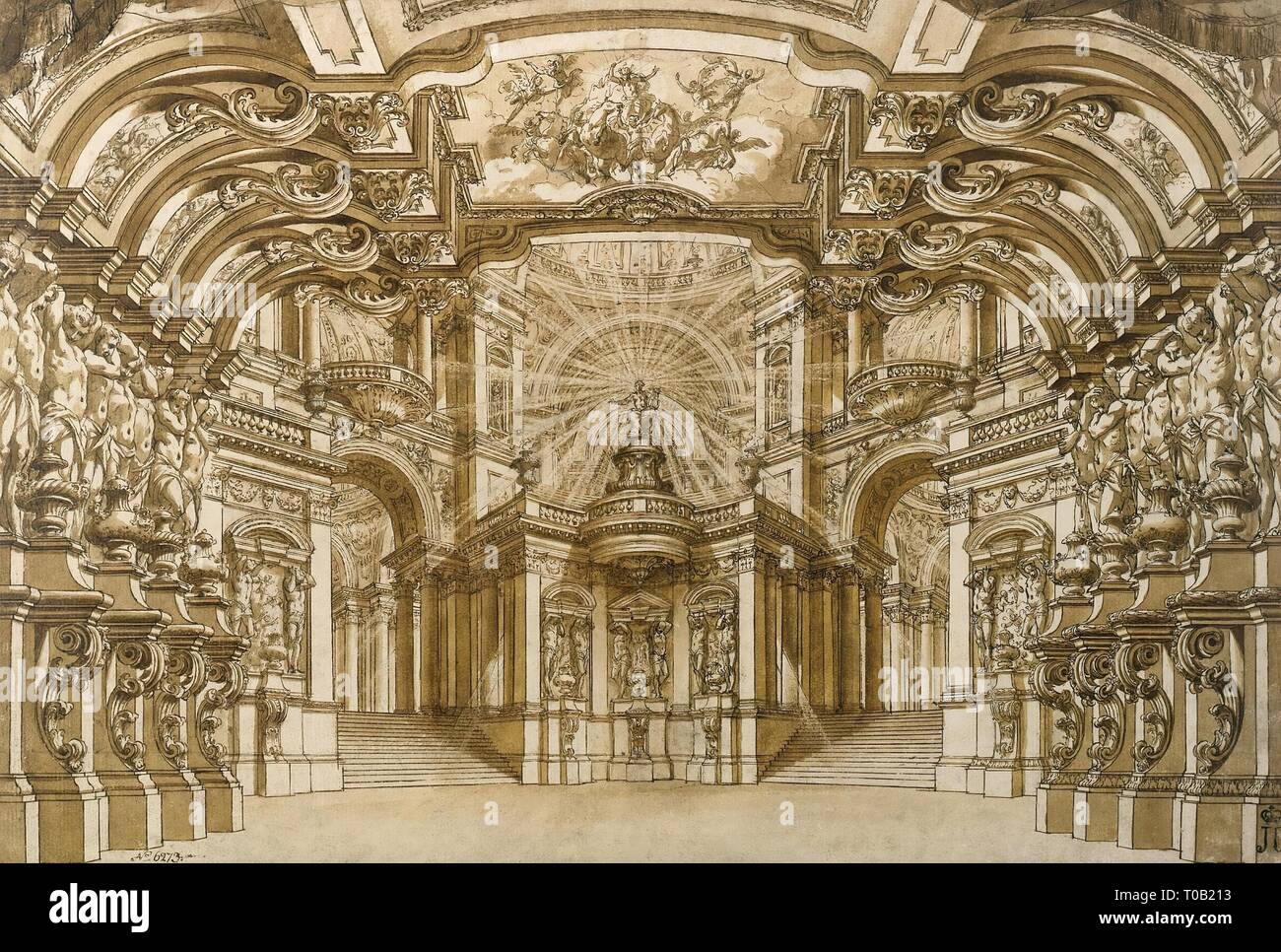 'Sketch of the Scenery for the Opera'. Russia, 18th century. Dimensions ...