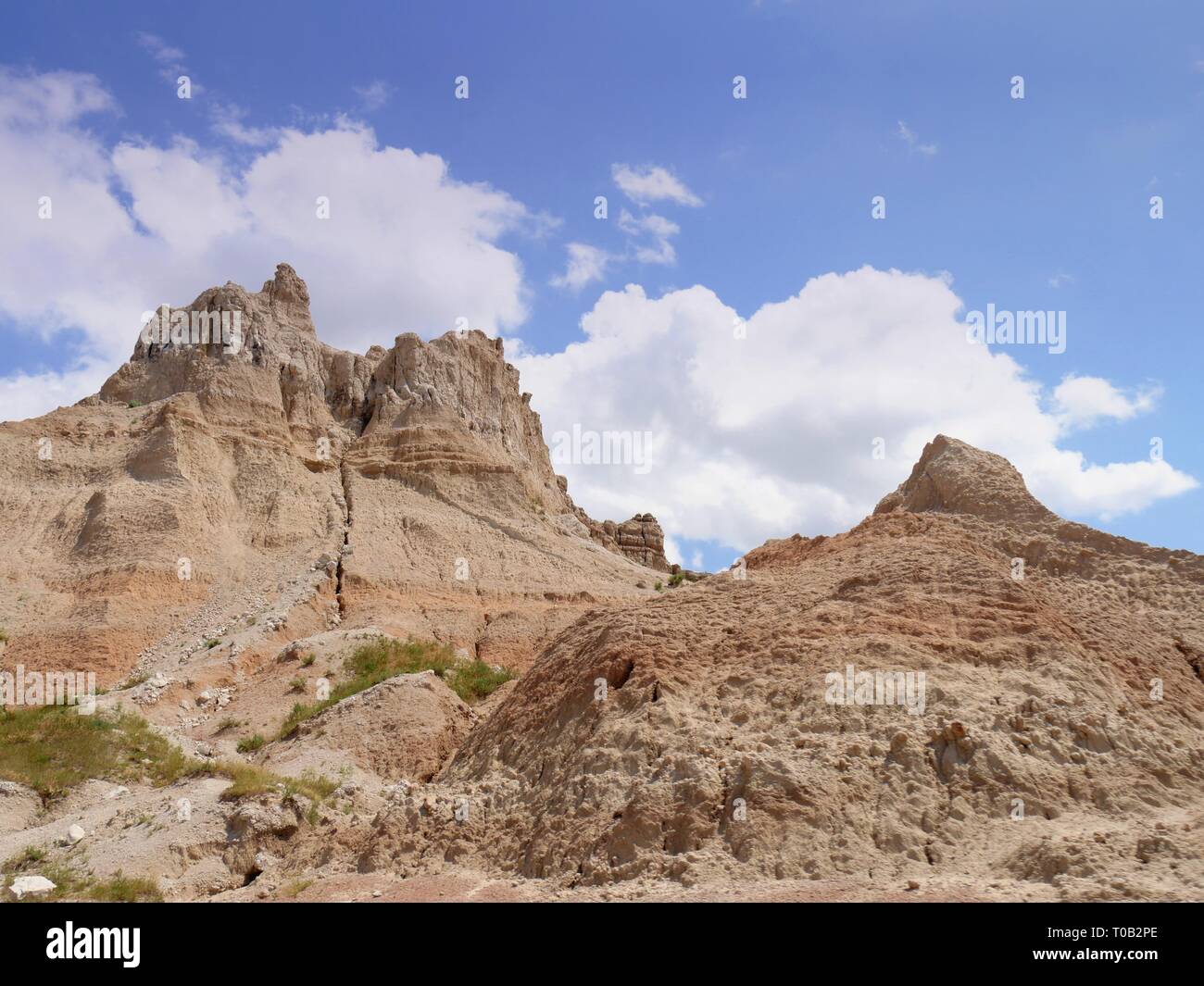 Dramatic landscape at the 244,000 acres Badlands National Park in South ...