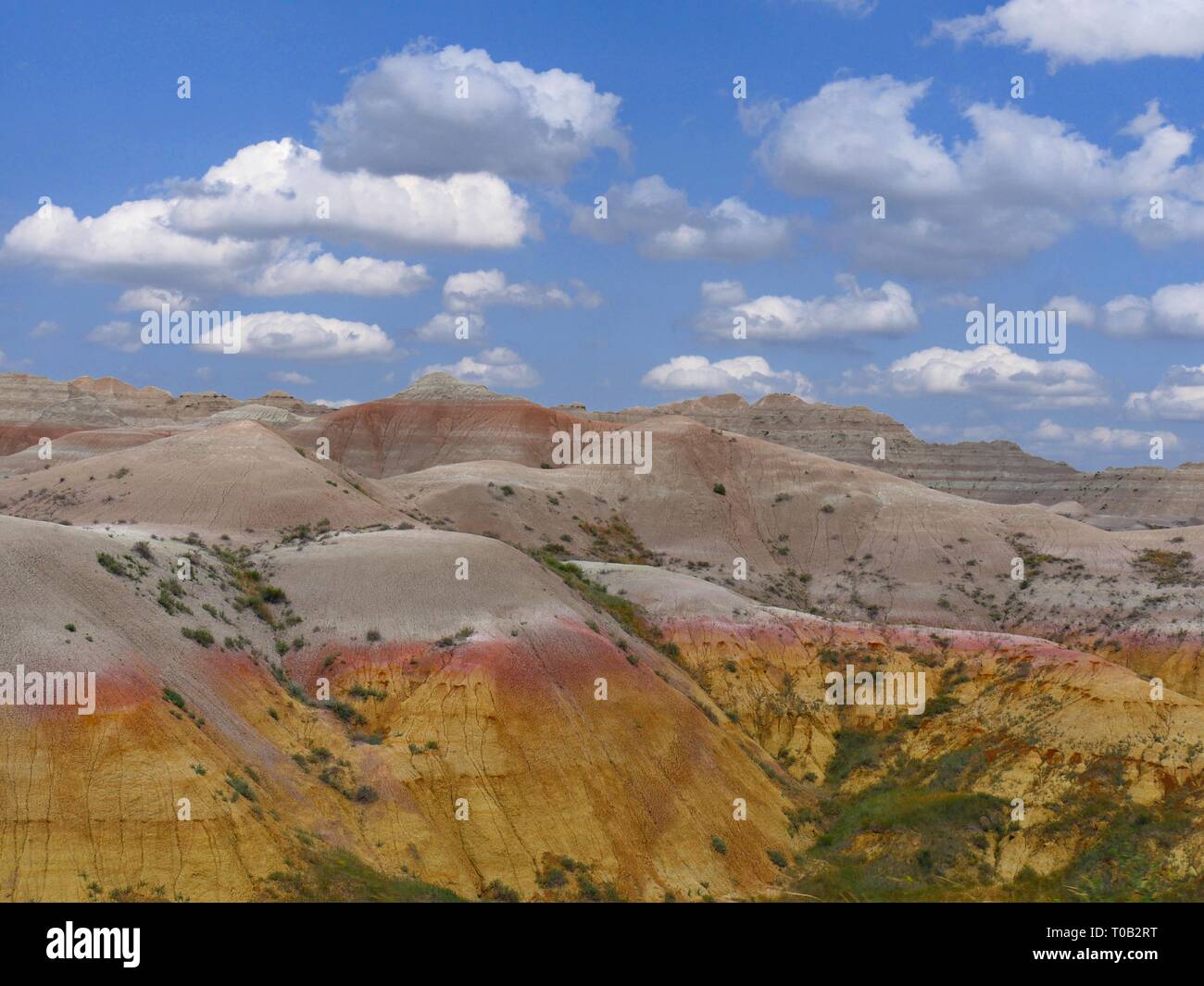Breathtaking scene of colorful rock formations and landscape with ...