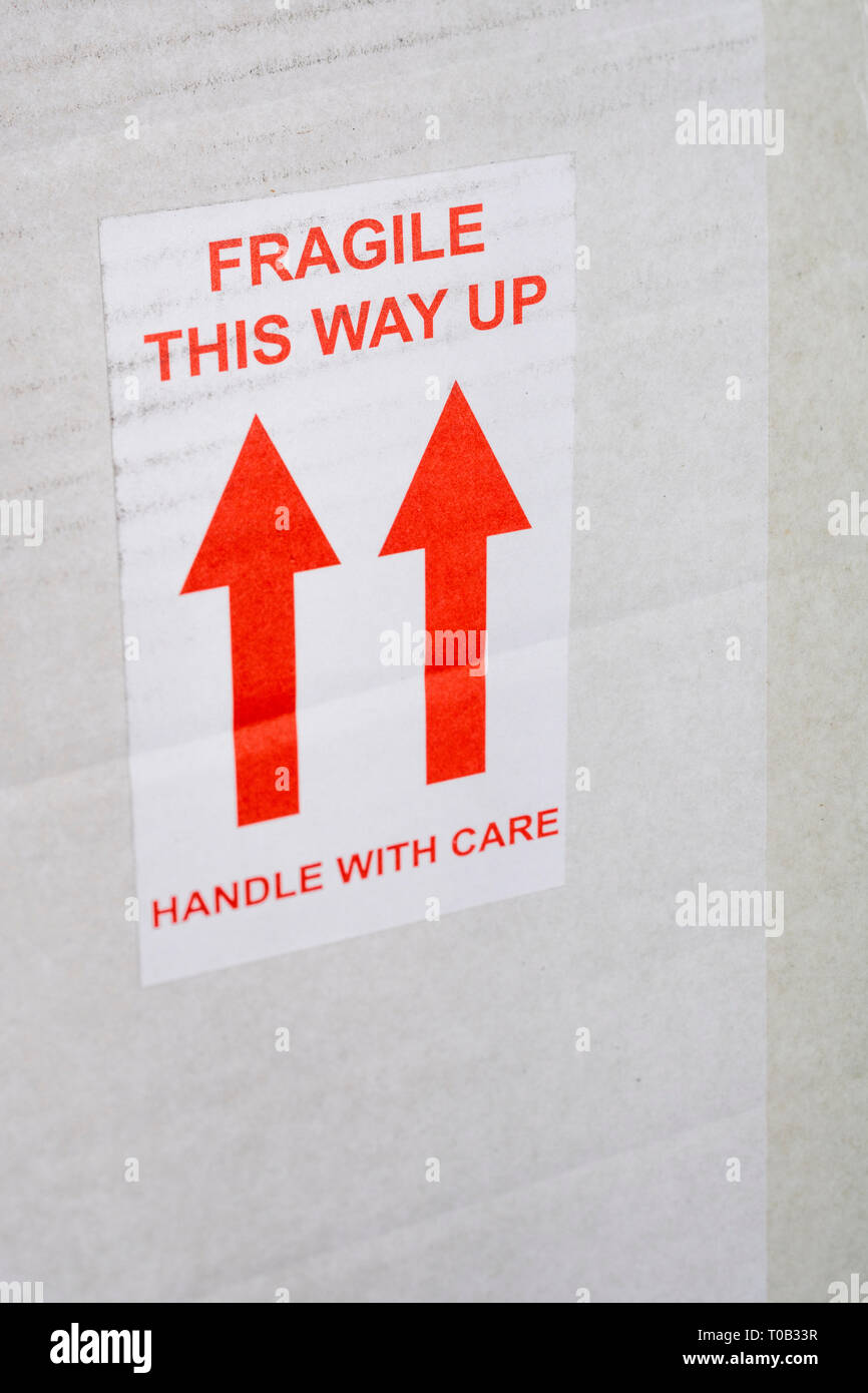 Fragile label hi-res stock photography and images - Alamy