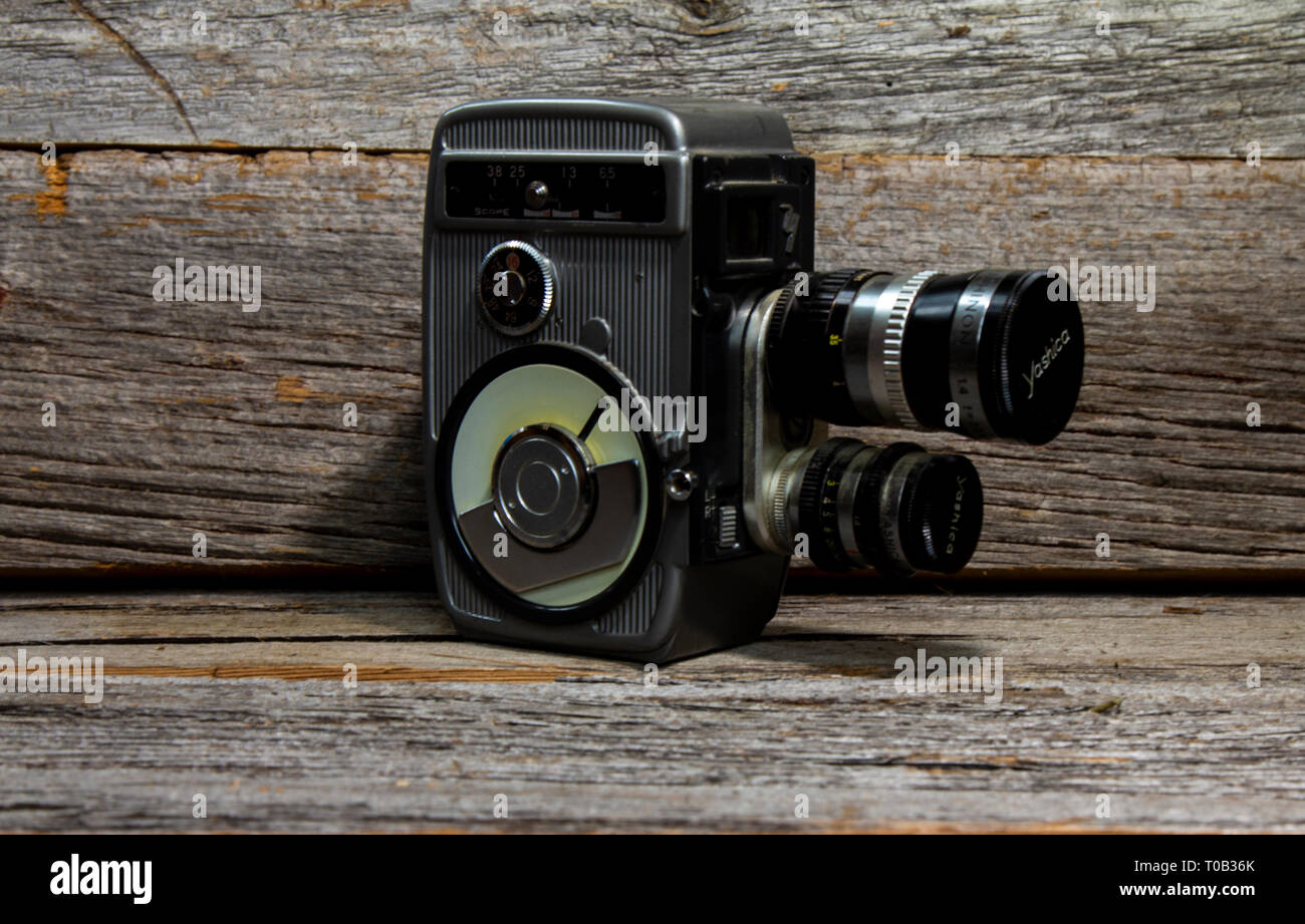 Antique vintage movie camera mainly used for personal use Stock Photo ...