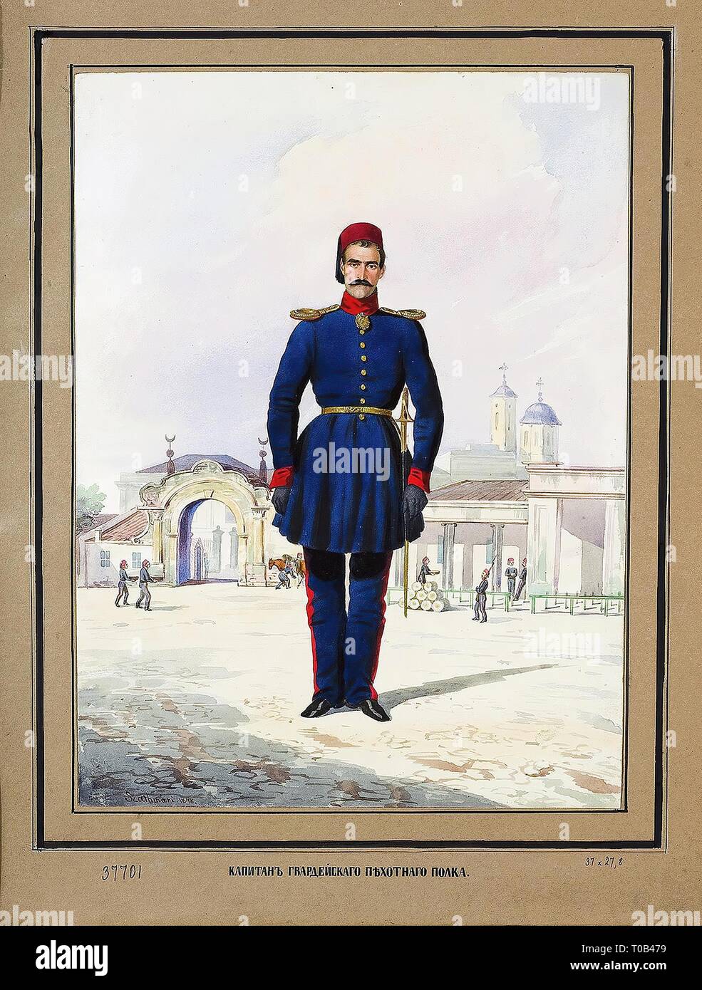 'Captain of the Guards Infantry Regiment of the Turkish Troops'. Album ...